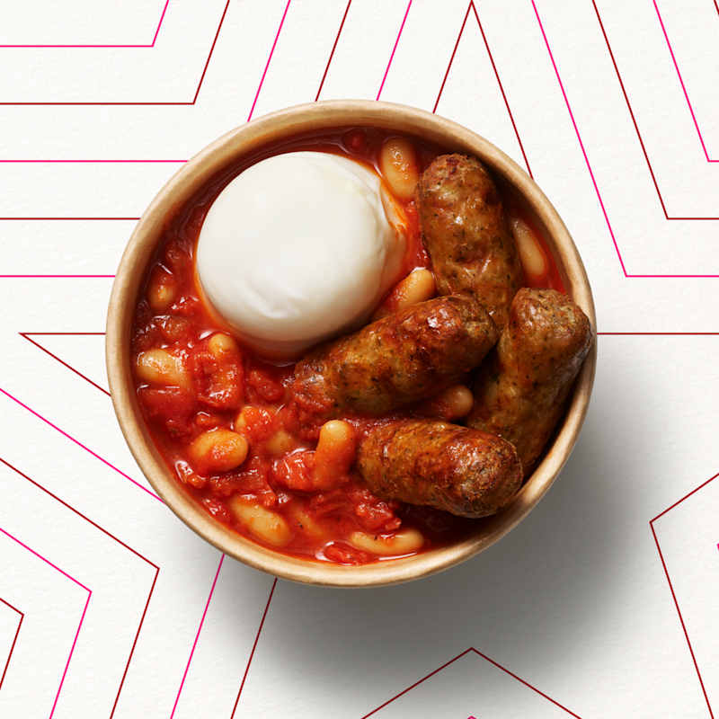 British Sausages, Pret's Baked Beans & Egg Pot | Pret A Manger