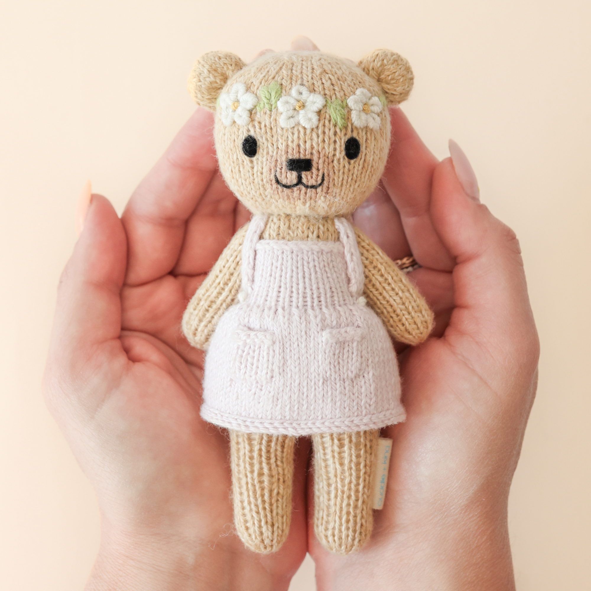 cuddle+kind Tiny Hand-Knit Doll - Olivia The Honey Bear | Babylist Shop