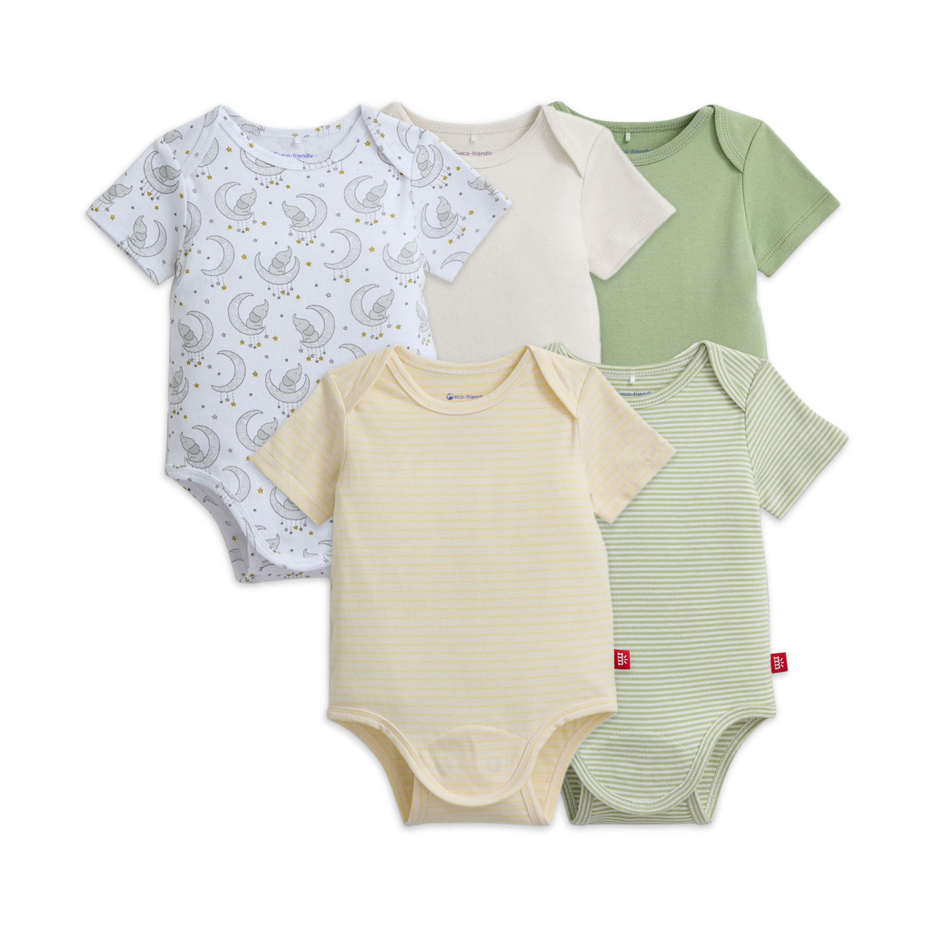 Magnetic Me Organic Cotton Magnetic Bodysuit 5 Pack Bundle - Pastel ...