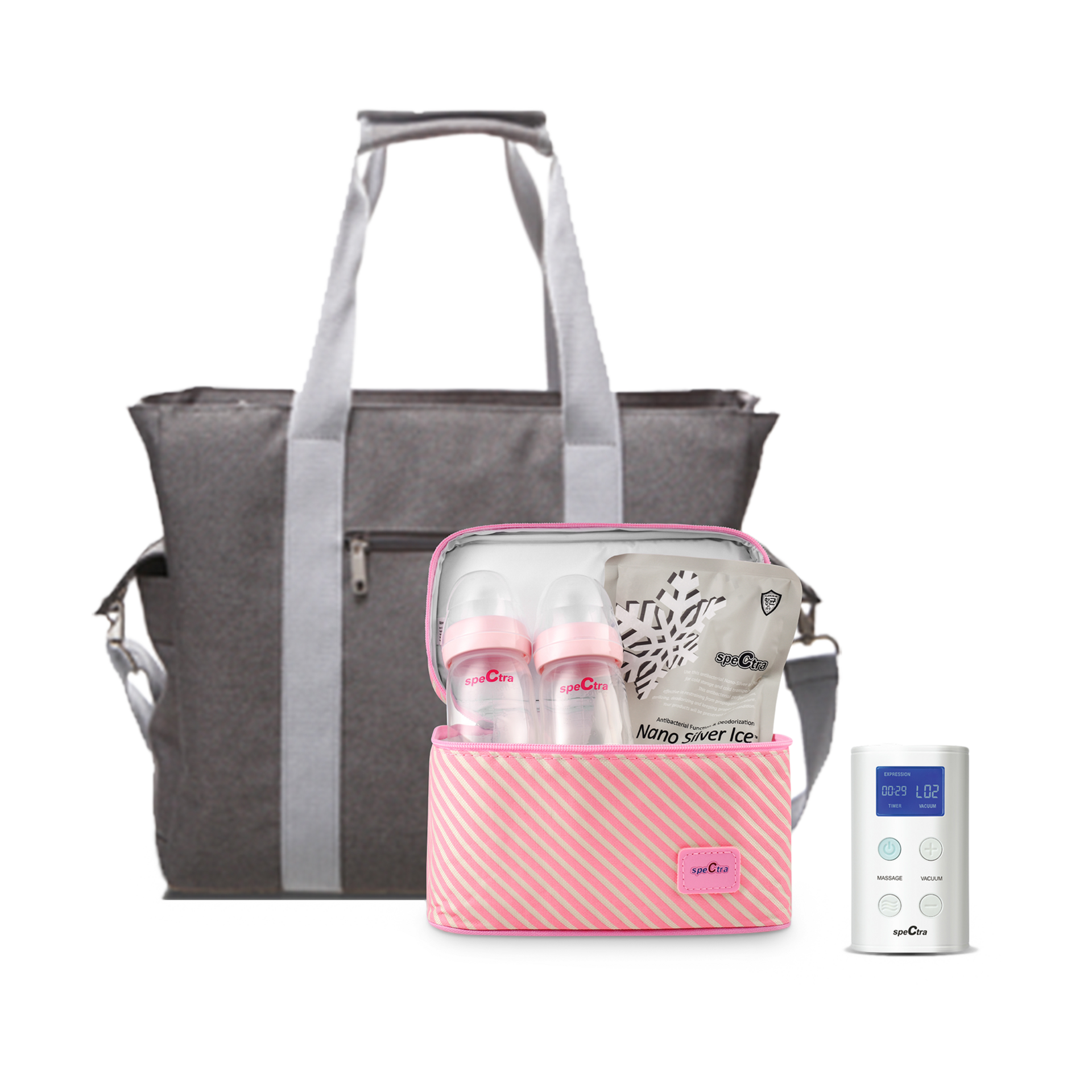 Spectra 9 Plus Portable Rechargeable Breast Pump with Grey Tote and ...