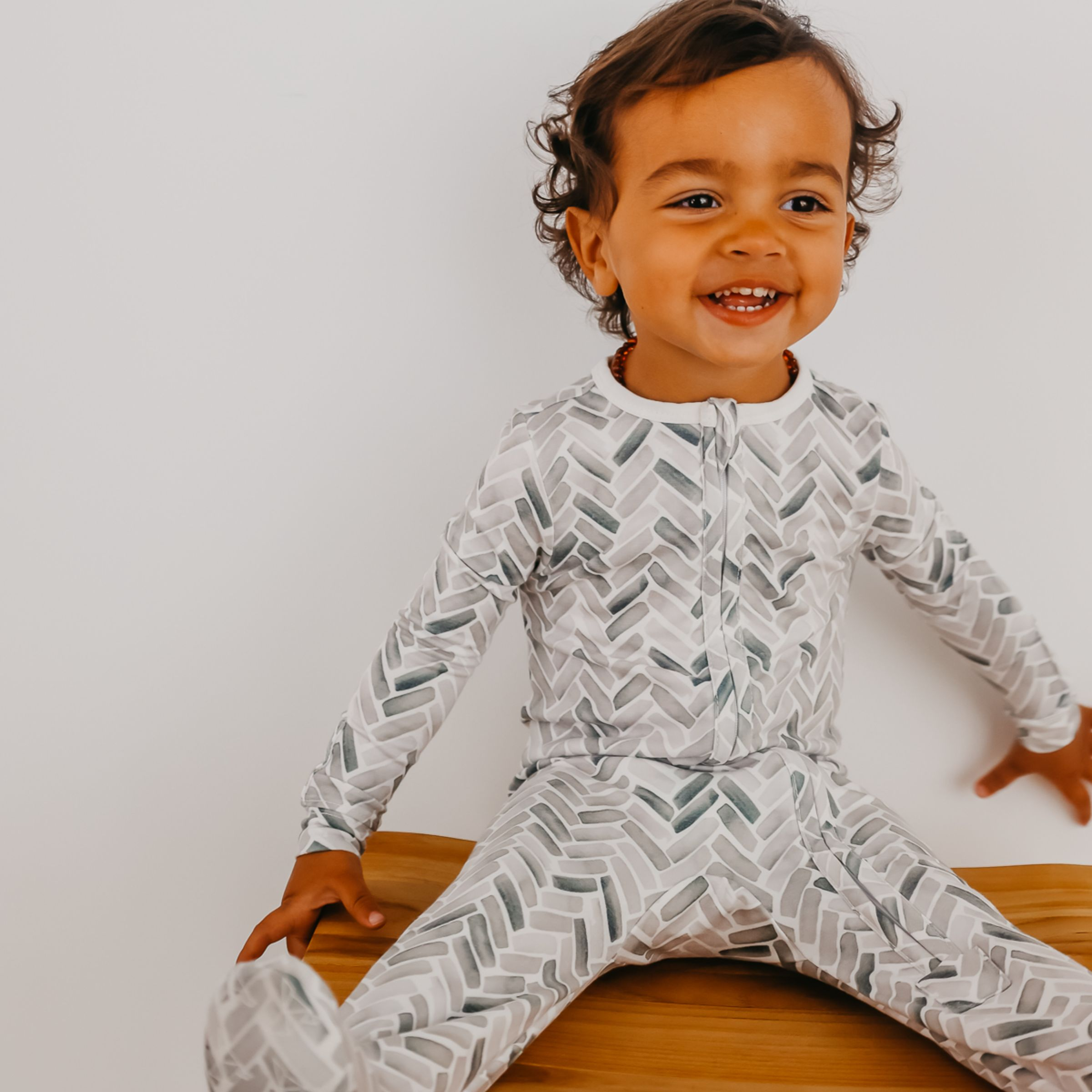 Copper Pearl Printed Zip-Up Footie - Alta, 0-3 M | Babylist Shop