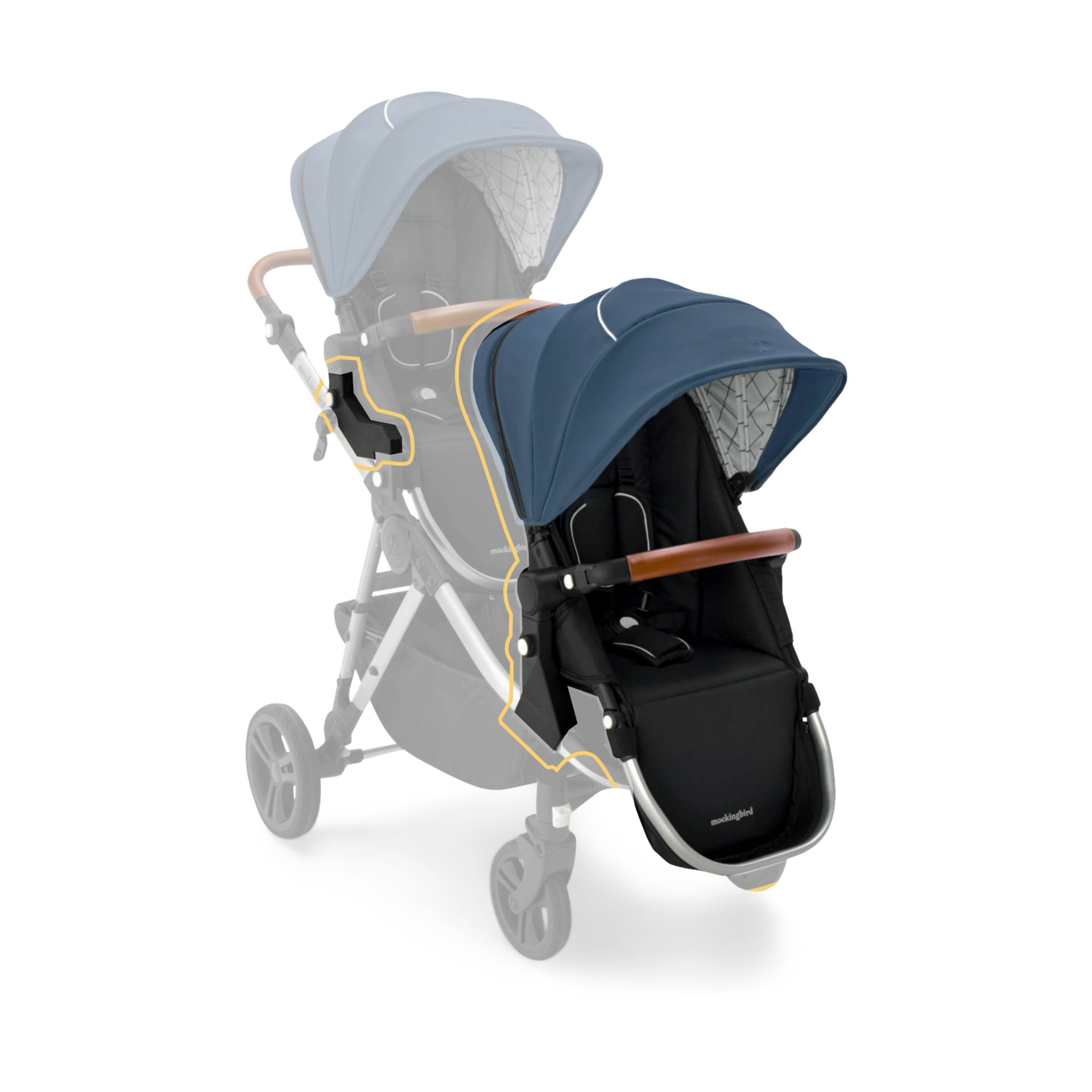 Mockingbird 2nd Seat Kit 2.0 - Sea/Windowpane Canopy With Penny Leather ...