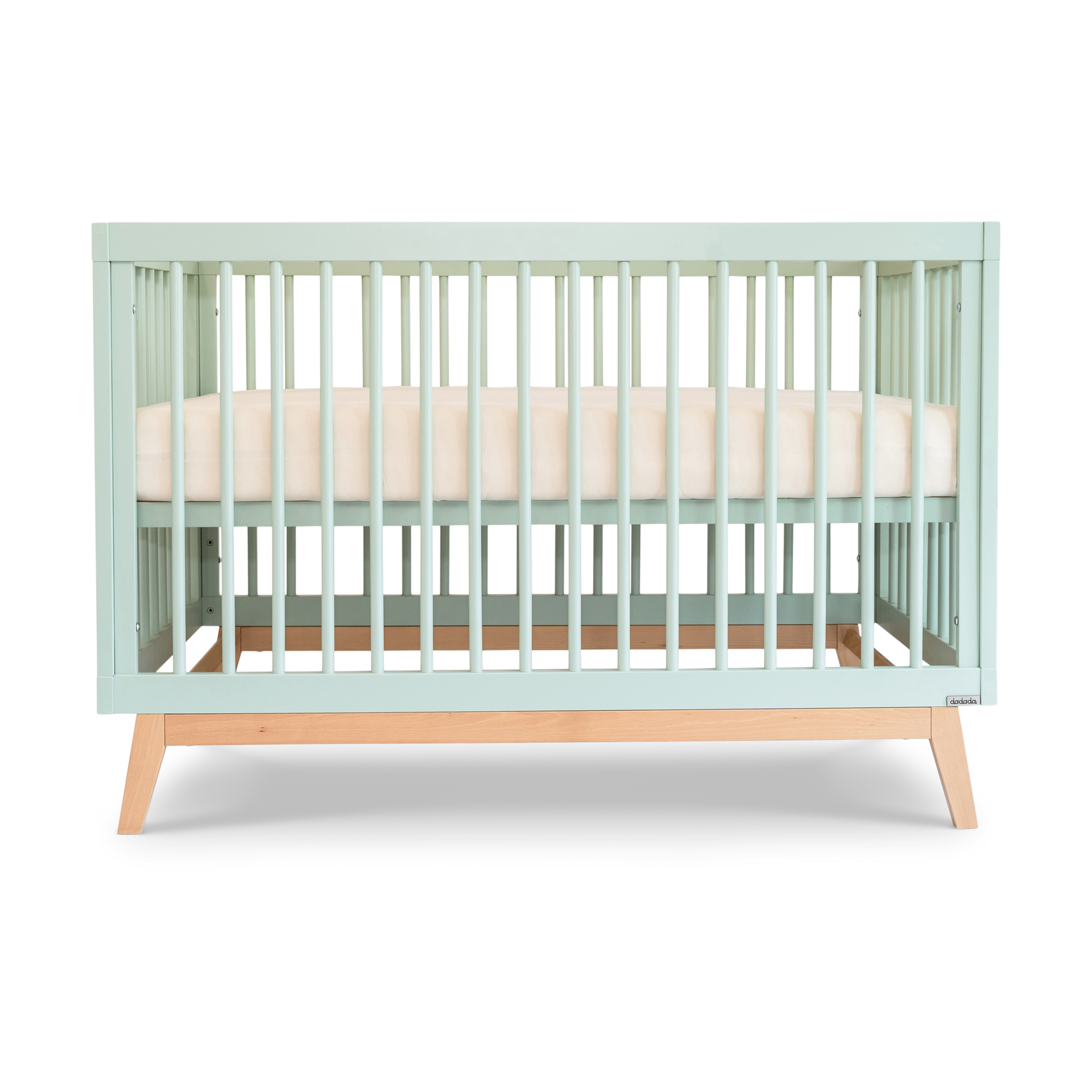 dadada Soho 3-in-1 Convertible Crib - Sage/Natural | Babylist Shop