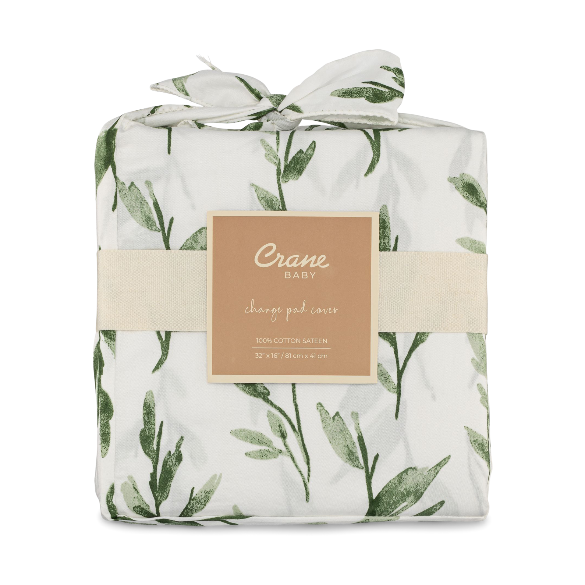 Crane Baby Cotton Quilted Change Pad Cover - Parker Leaf | Babylist Shop