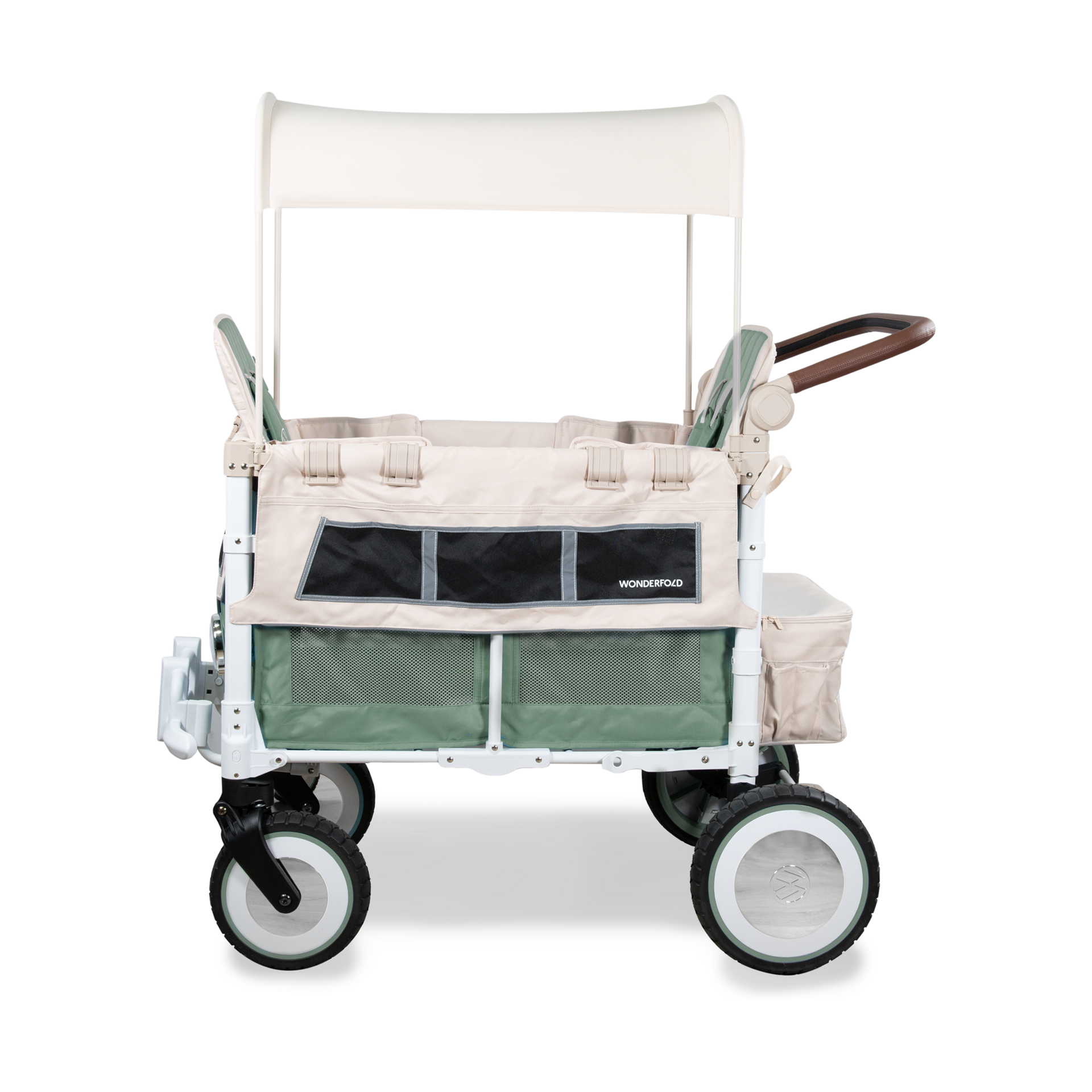 WonderFold Wagon VW Edition Quad Stroller Wagon (2 Seater) - Sage Green ...