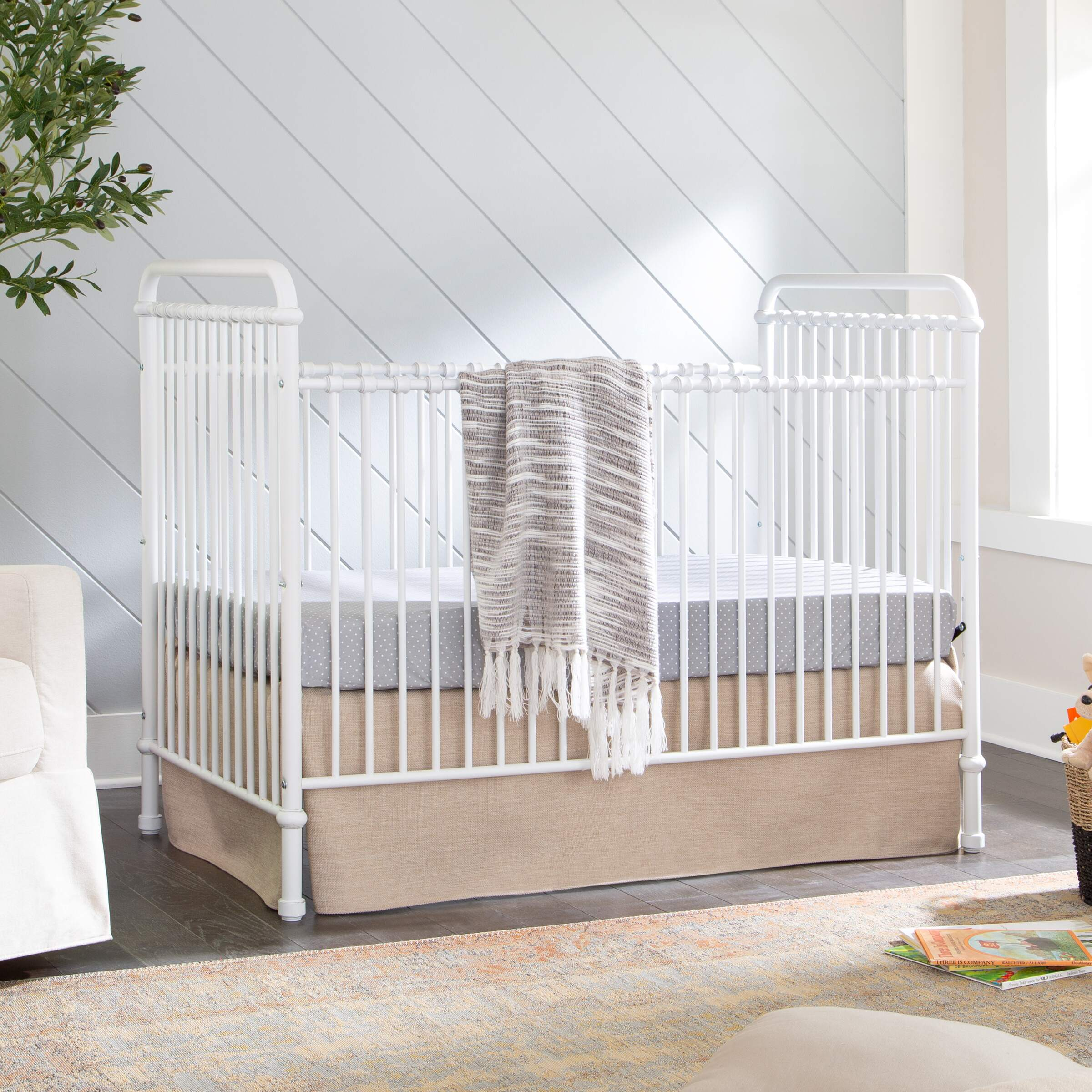 Namesake Abigail 3-in-1 Convertible Crib - Washed White | Babylist Shop