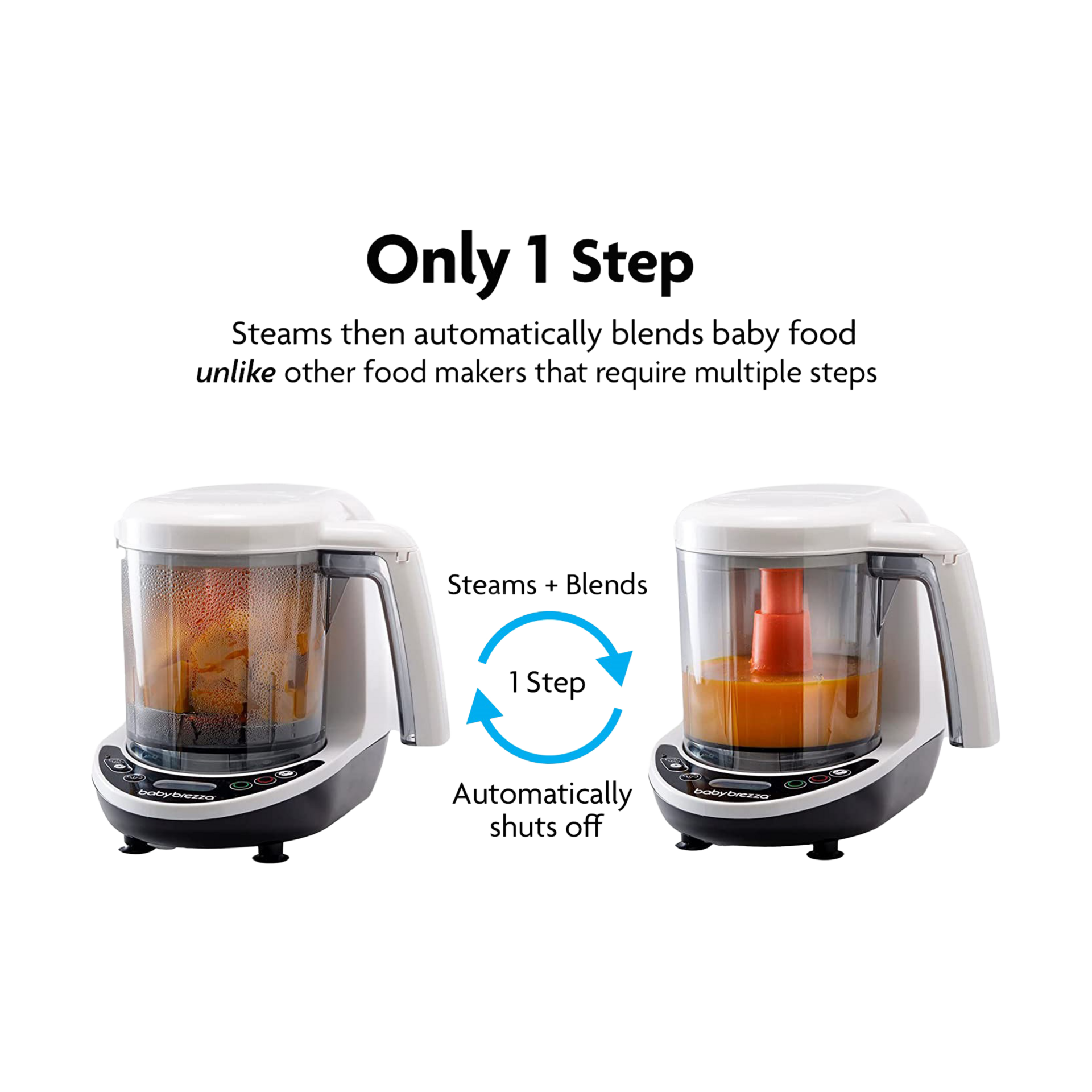 Baby Brezza One Step Food Maker Deluxe - Includes 3 Food Pouches ...
