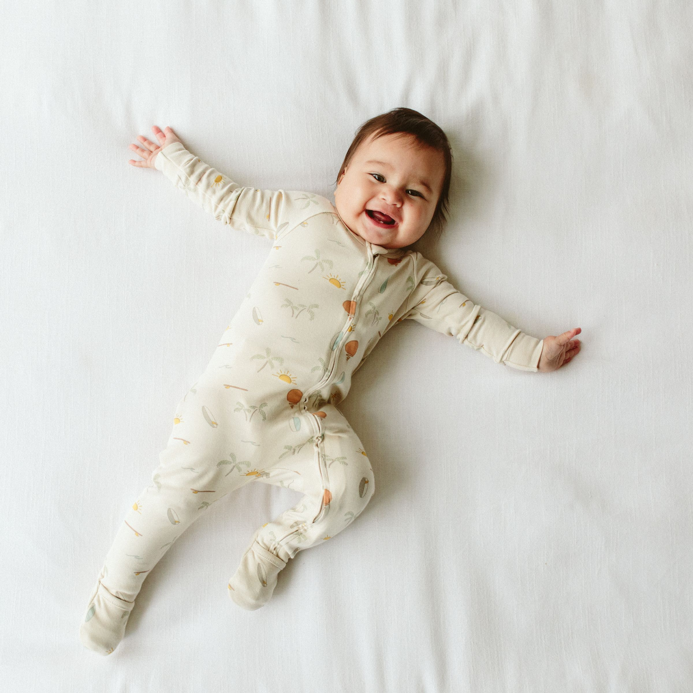 Goumi Kids Grow With You Footie- Snug Fit - Surf's Up, 0-3 M | Babylist Shop