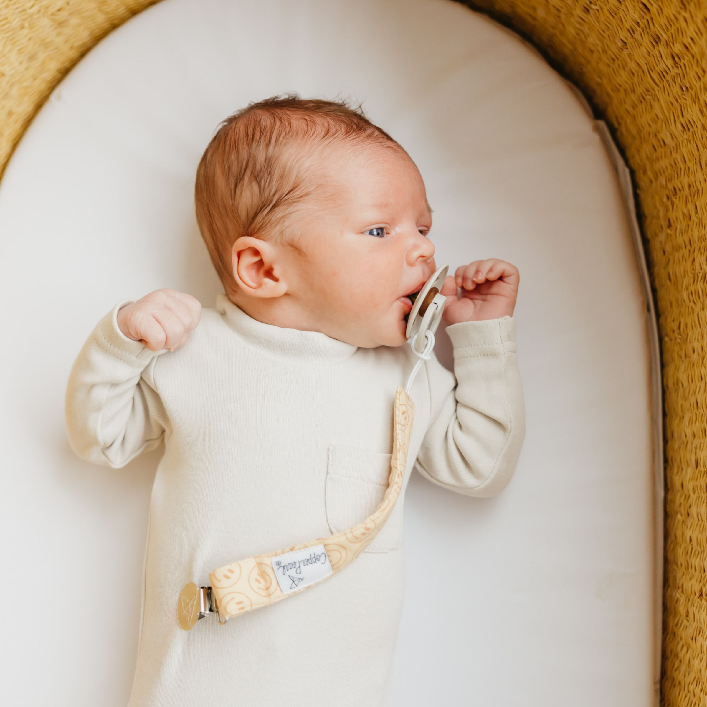 Copper Pearl Binky Clip Set (3 Pack) - Vance | Babylist Shop