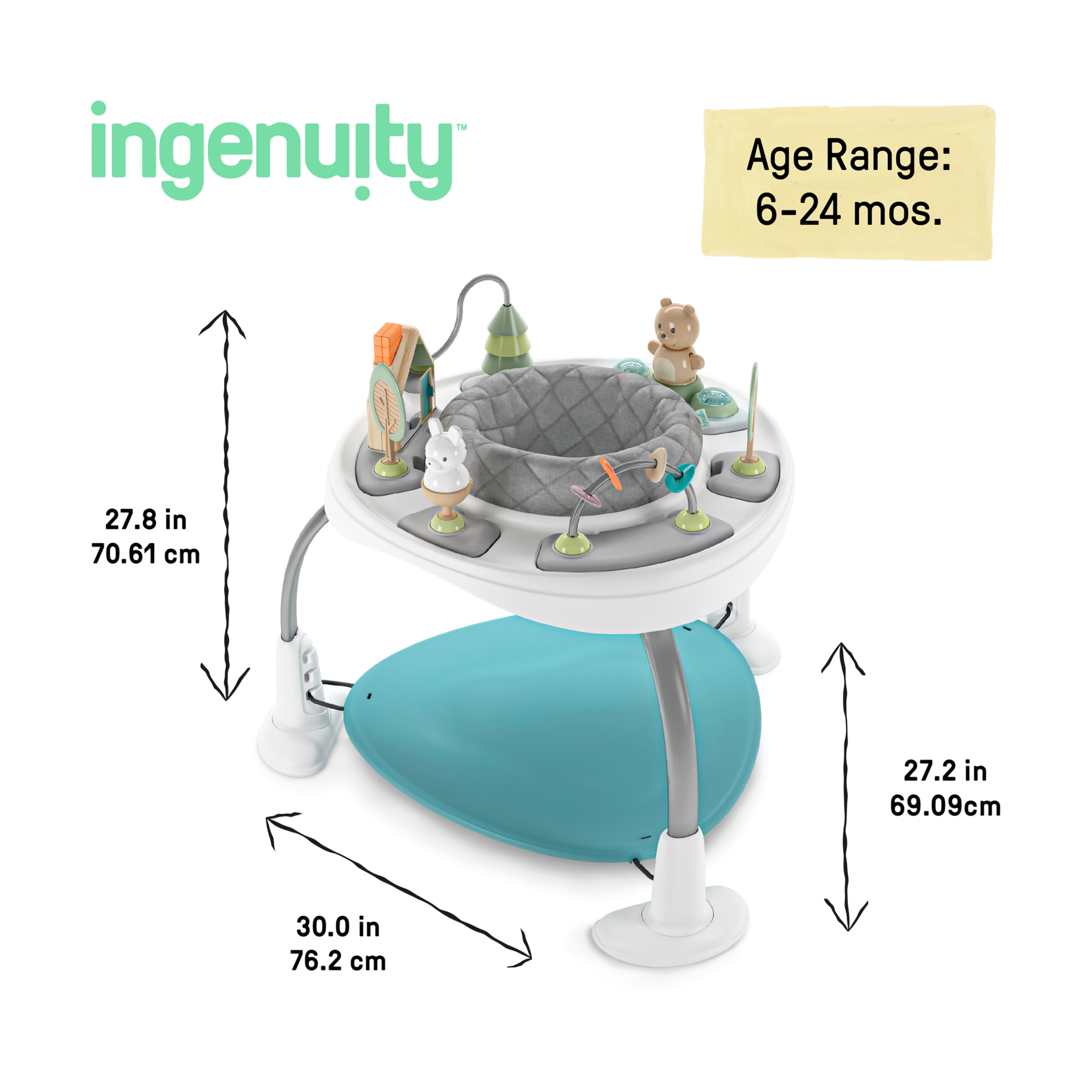 Ingenuity Spring & Sprout 2-in-1 Activity Jumper & Table - First Forest ...