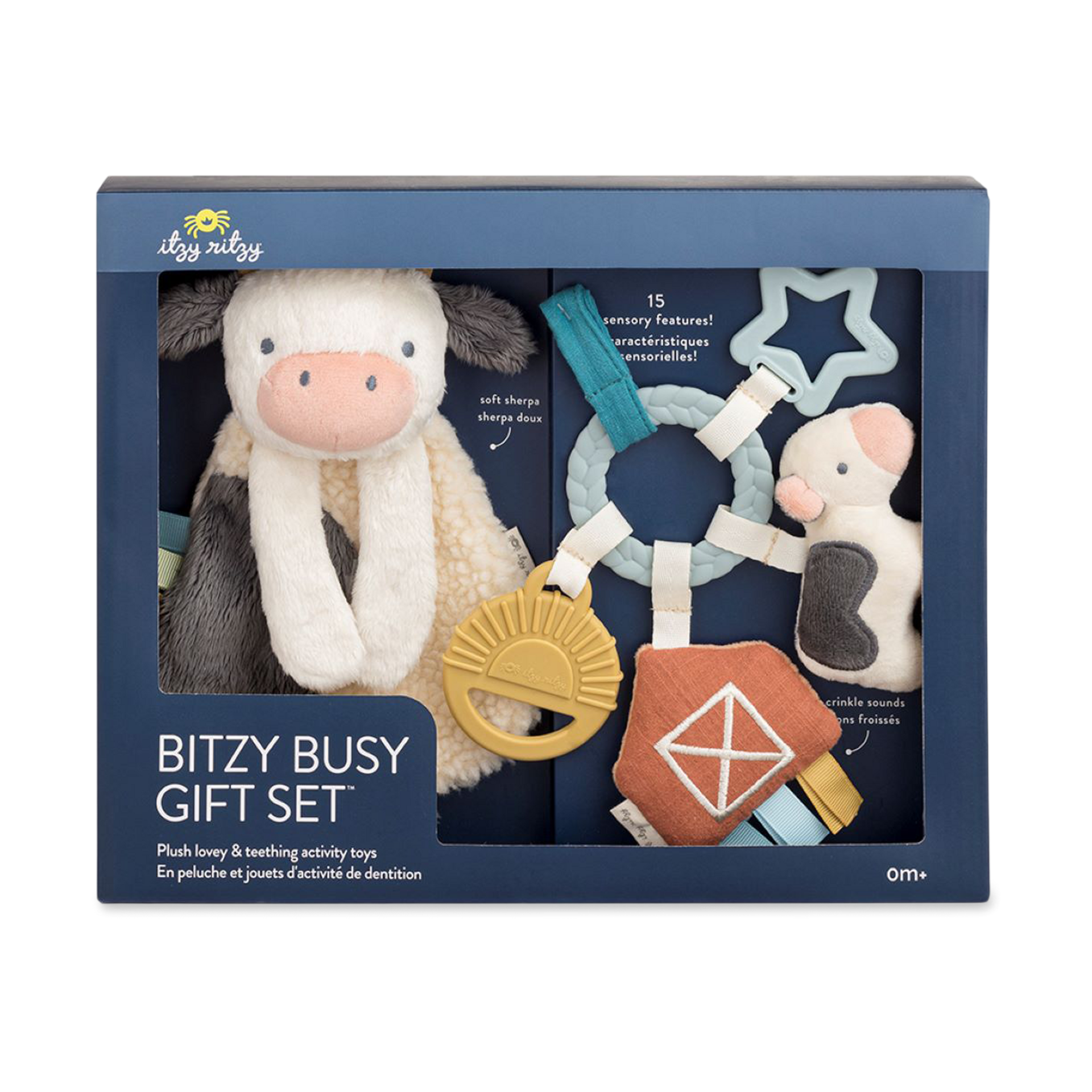 Itzy Ritzy Plush Lovey & Teething Activity Toy Gift Set - Farm ...