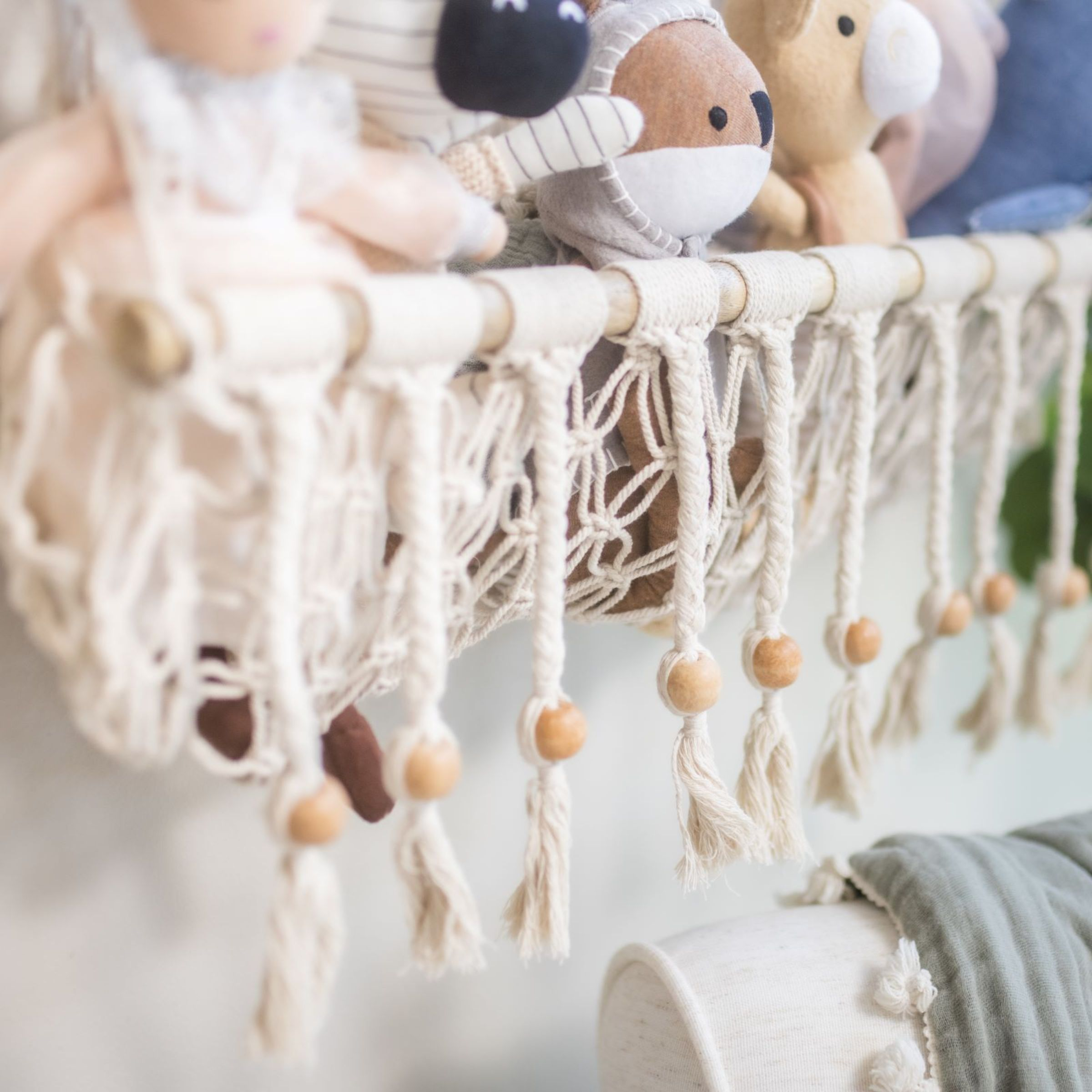 Crane Baby Willow Macrame Storage Wall Decor - Natural | Babylist Shop