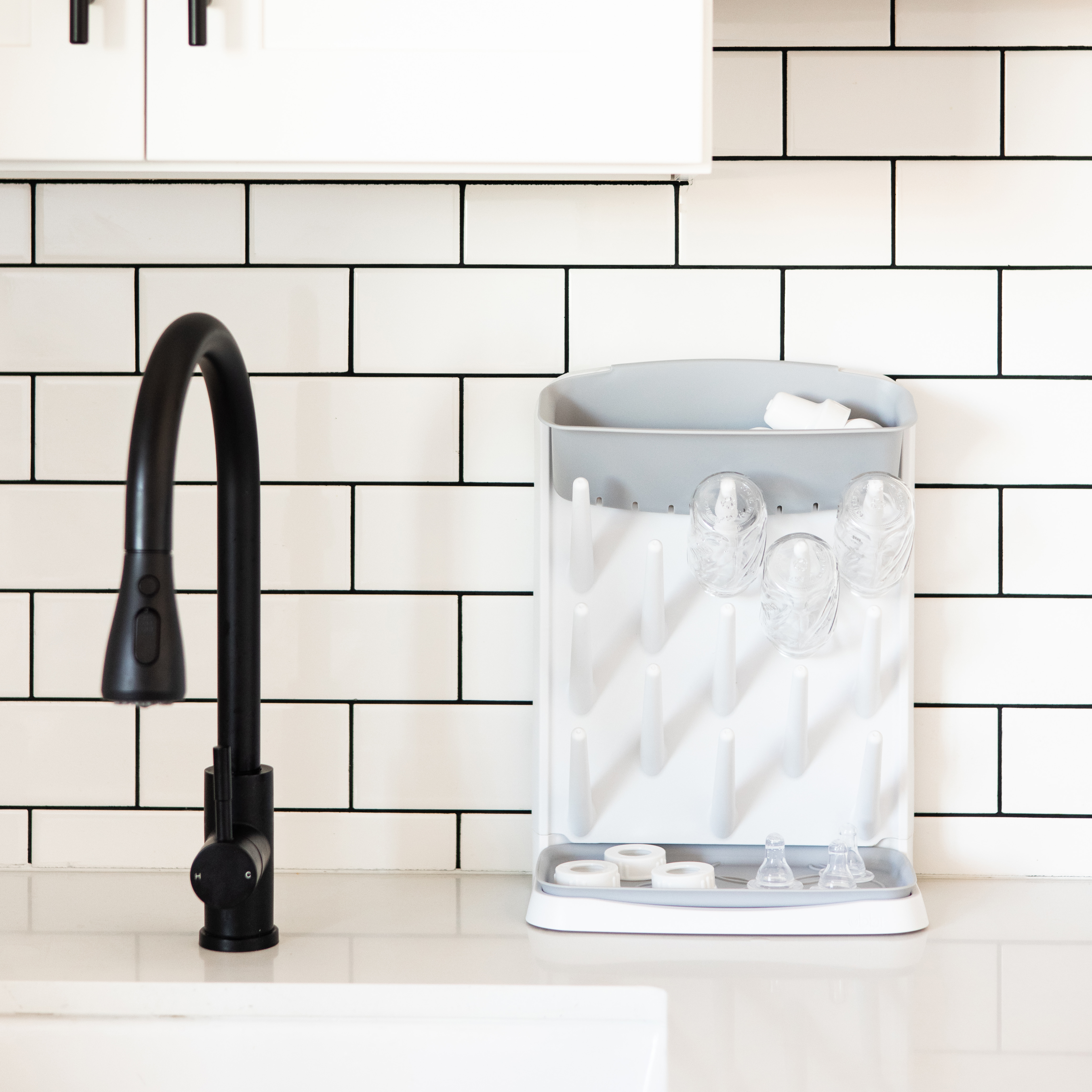 Ubbi Vertical Bottle Drying Rack - Grey | Babylist Shop