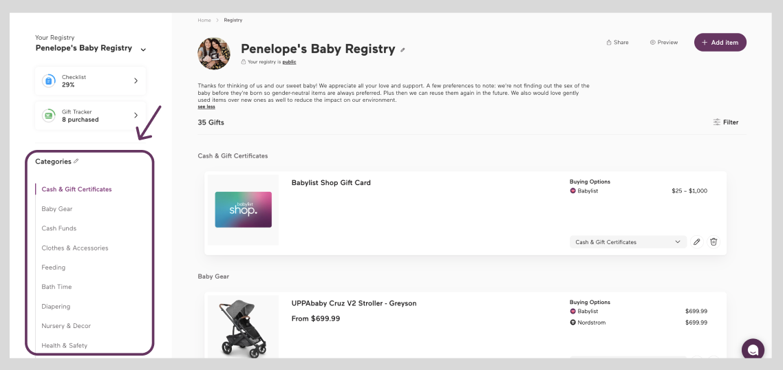 Babylist Registry Hacks