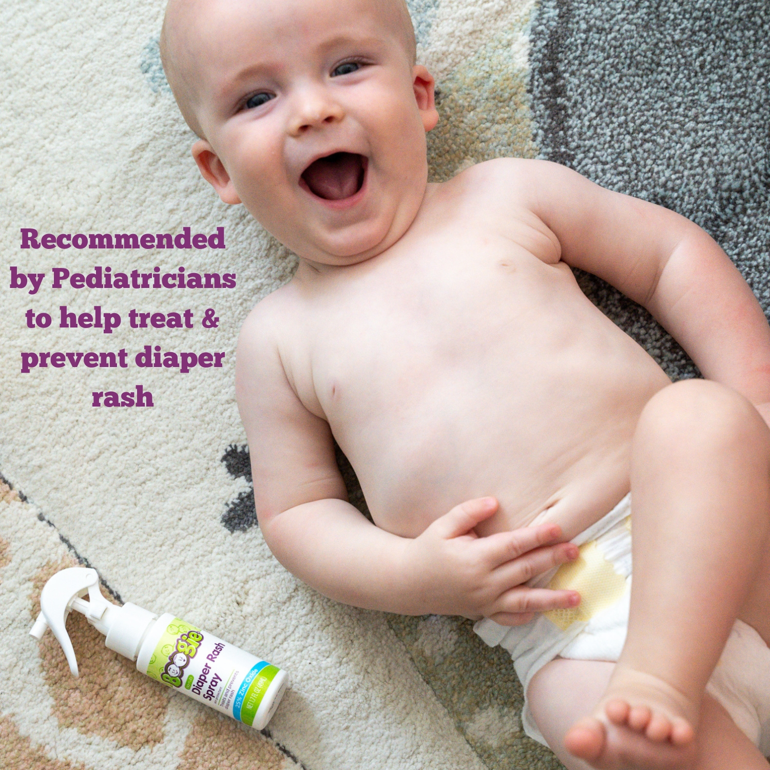 Boogie No-Rub Diaper Rash Spray - Green, 1.7 Oz | Babylist Shop