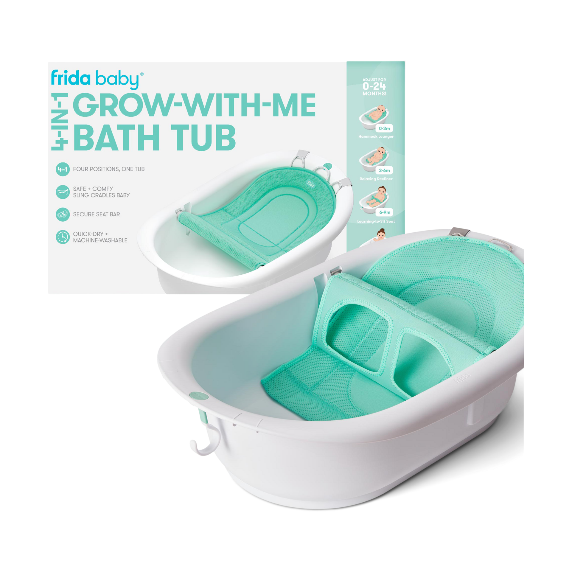 FridaBaby 4-in-1 Grow With Me Bath Tub | Babylist Shop