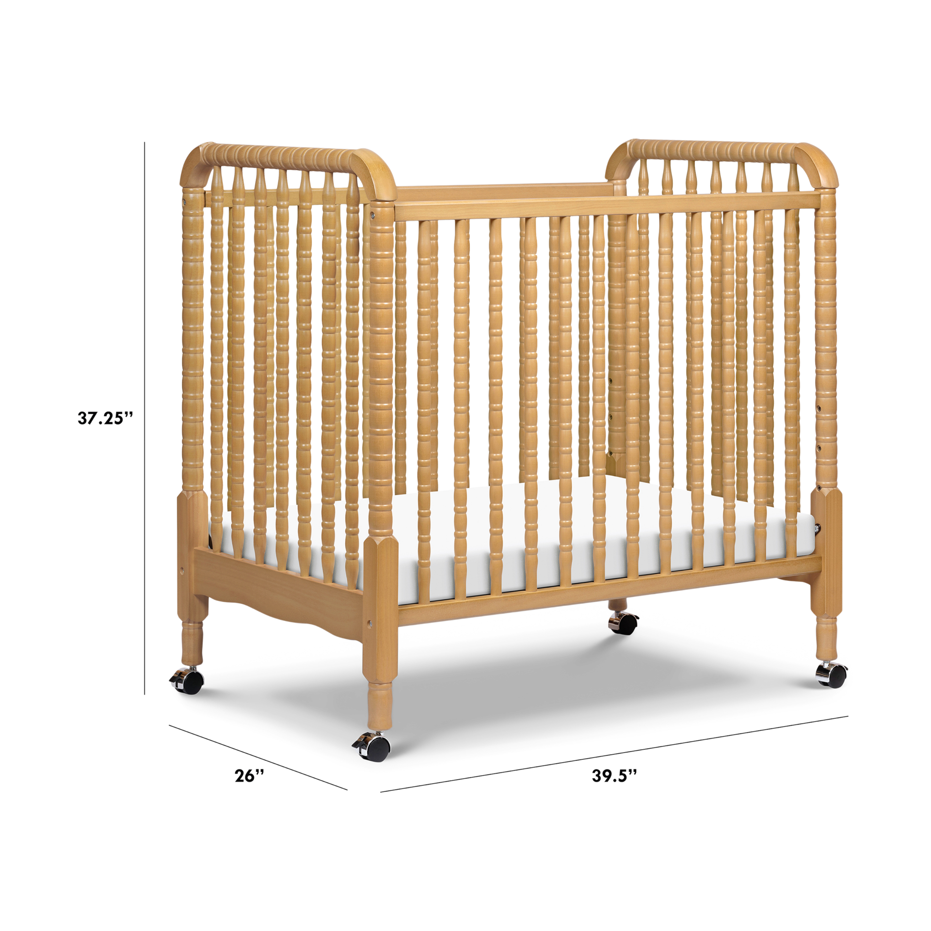 daVinci Jenny Lind 3-in-1 Convertible Mini Crib - Honey | Babylist Shop