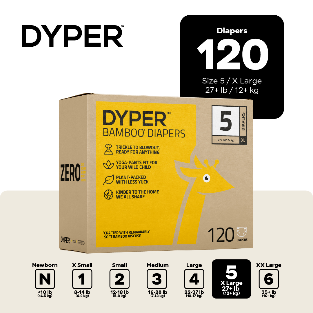 DYPER Simply Kind Diapers - Monthly Box - Size 5, 120 Count | Babylist Shop