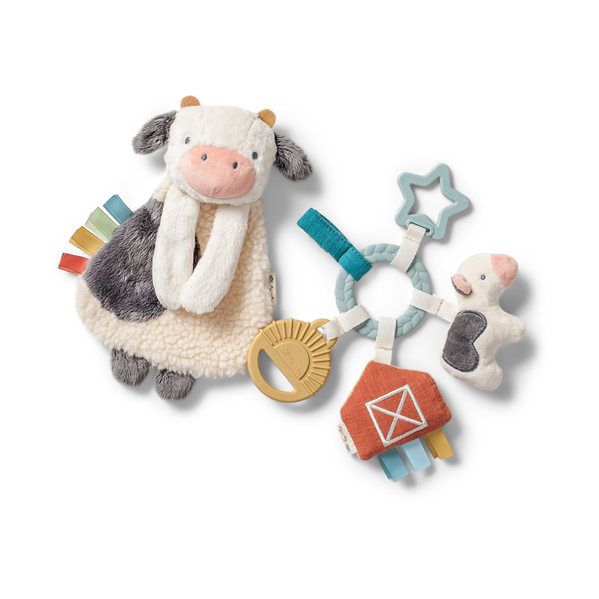 Itzy Ritzy Plush Lovey & Teething Activity Toy Gift Set - Farm ...
