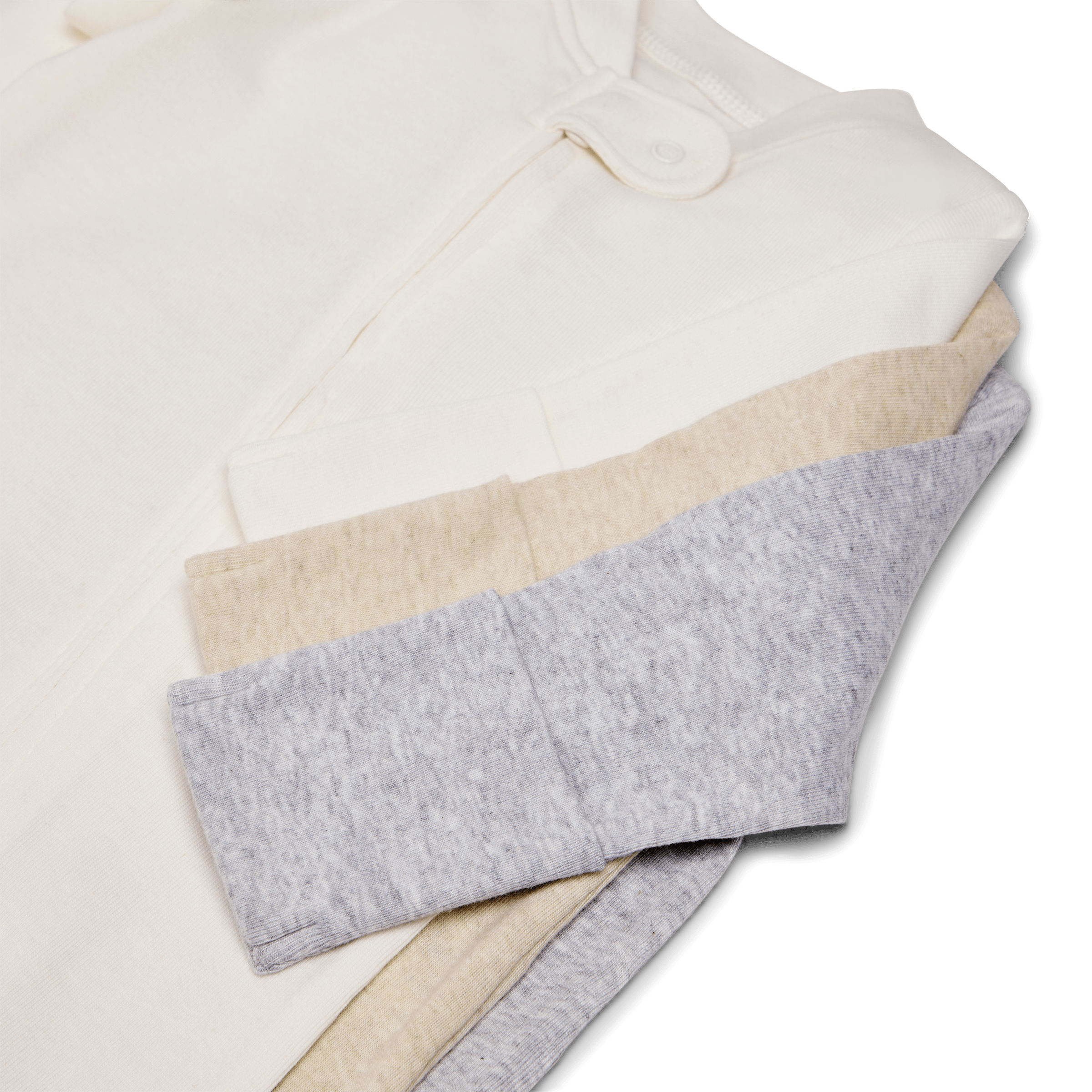 Small Story Organic Cotton Solid Zipper Footie (3 Pack) - Heather Gray ...