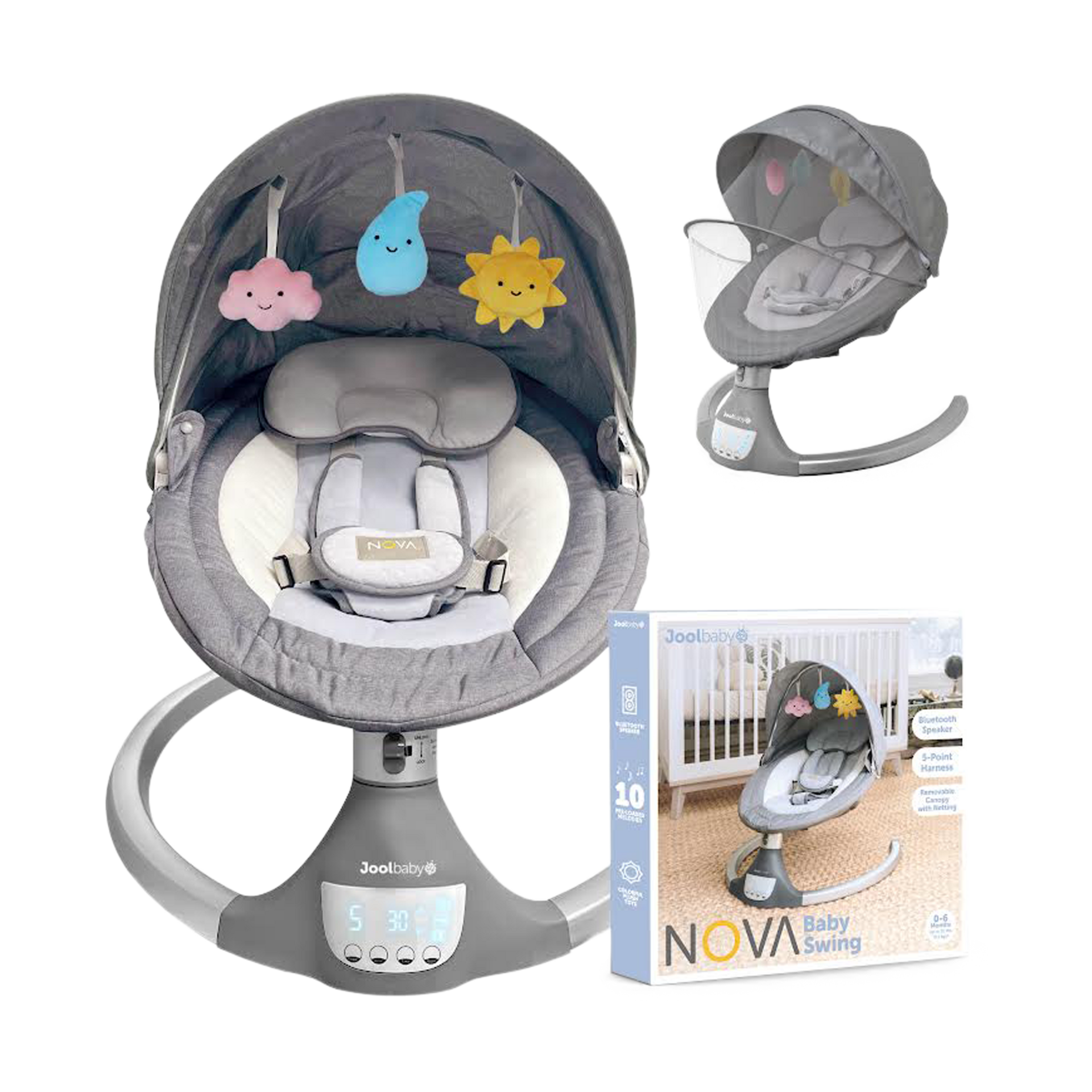 Jool Baby Nova Baby Swing - Gray | Babylist Shop