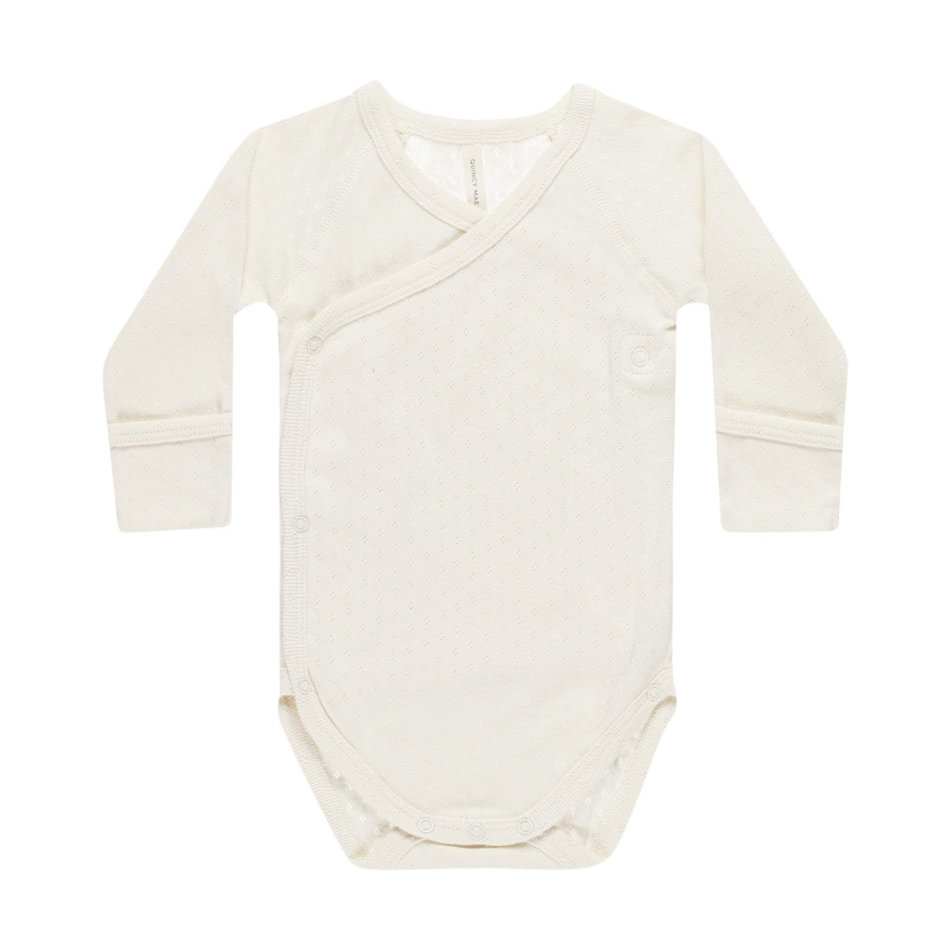 Quincy Mae Side Snap Bodysuit - Ivory, Newborn | Babylist Shop
