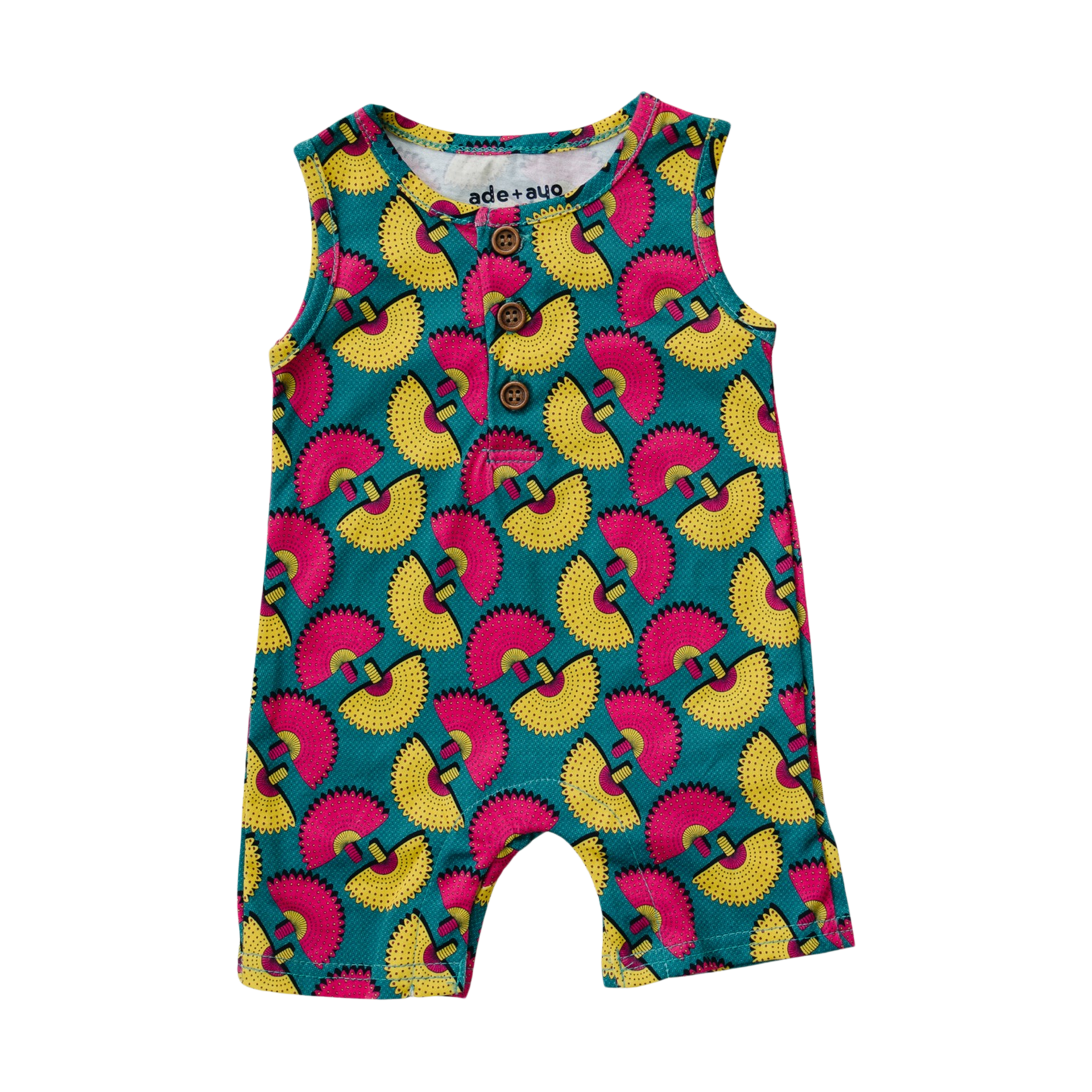 Ade + Ayo Sleeveless Romper - Abebe, 0-3 M | Babylist Shop