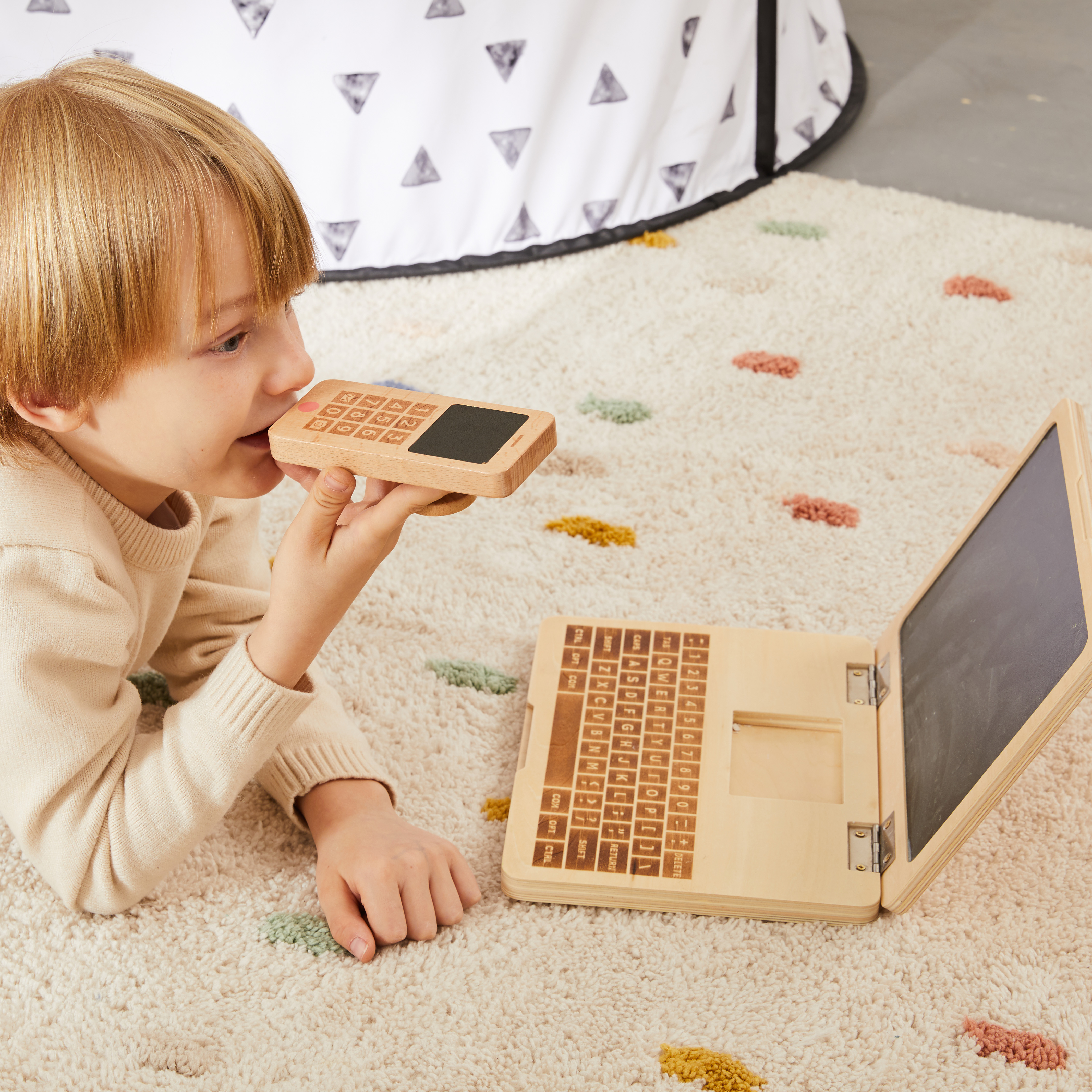 Wonder & Wise Nonstop Laptop Wooden Toy | Babylist Shop