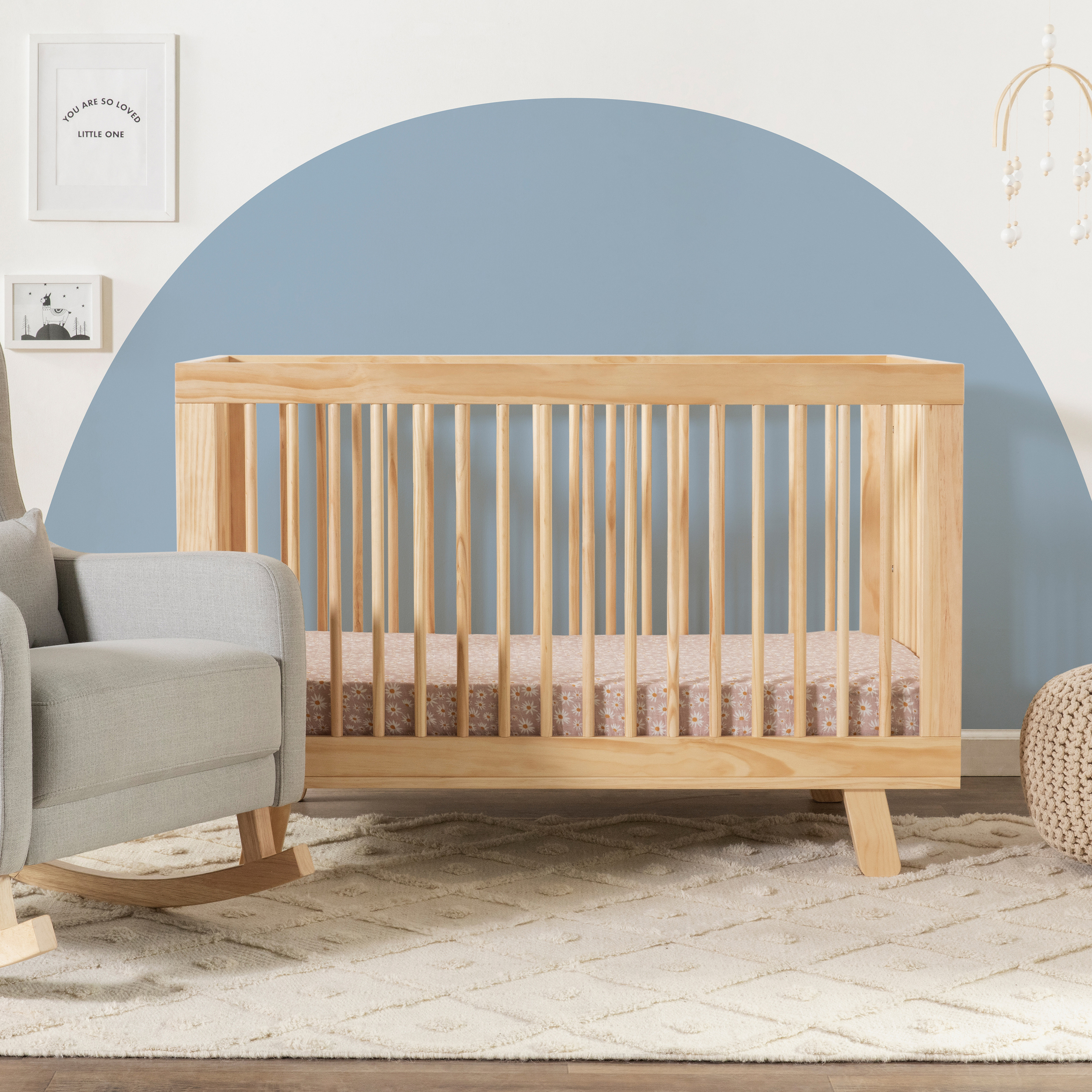 babyletto Hudson 3-in-1 Convertible Crib with Toddler Bed Conversion ...