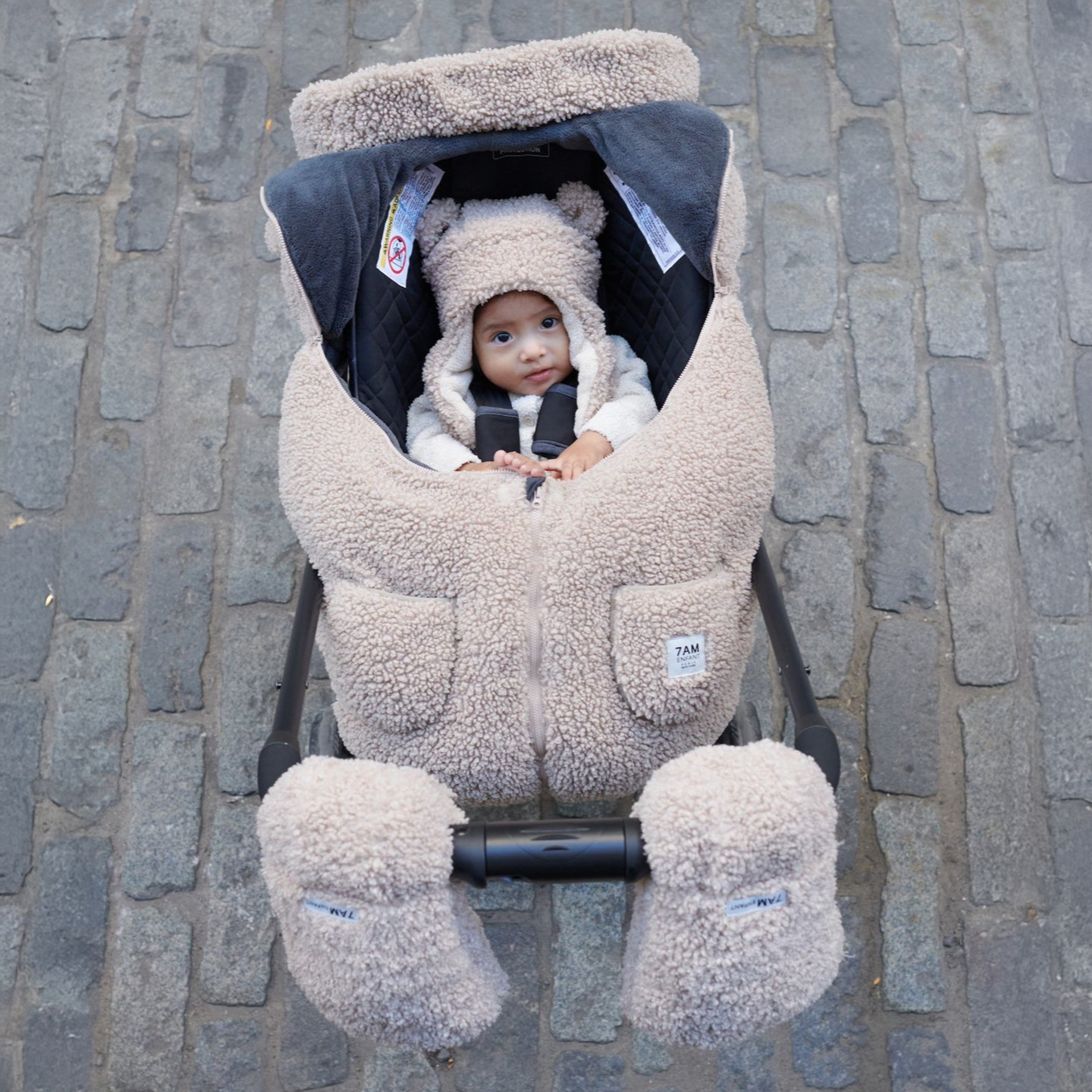 7AM Enfant Car Seat Cocoon - Teddy Oatmeal | Babylist Shop