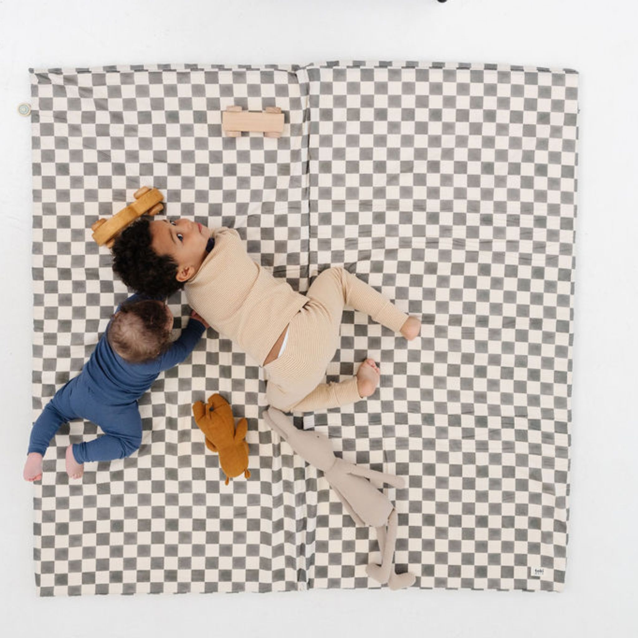 Toki Kids Mega Organic Cotton Play Mat - Checker Pepper | Babylist Shop