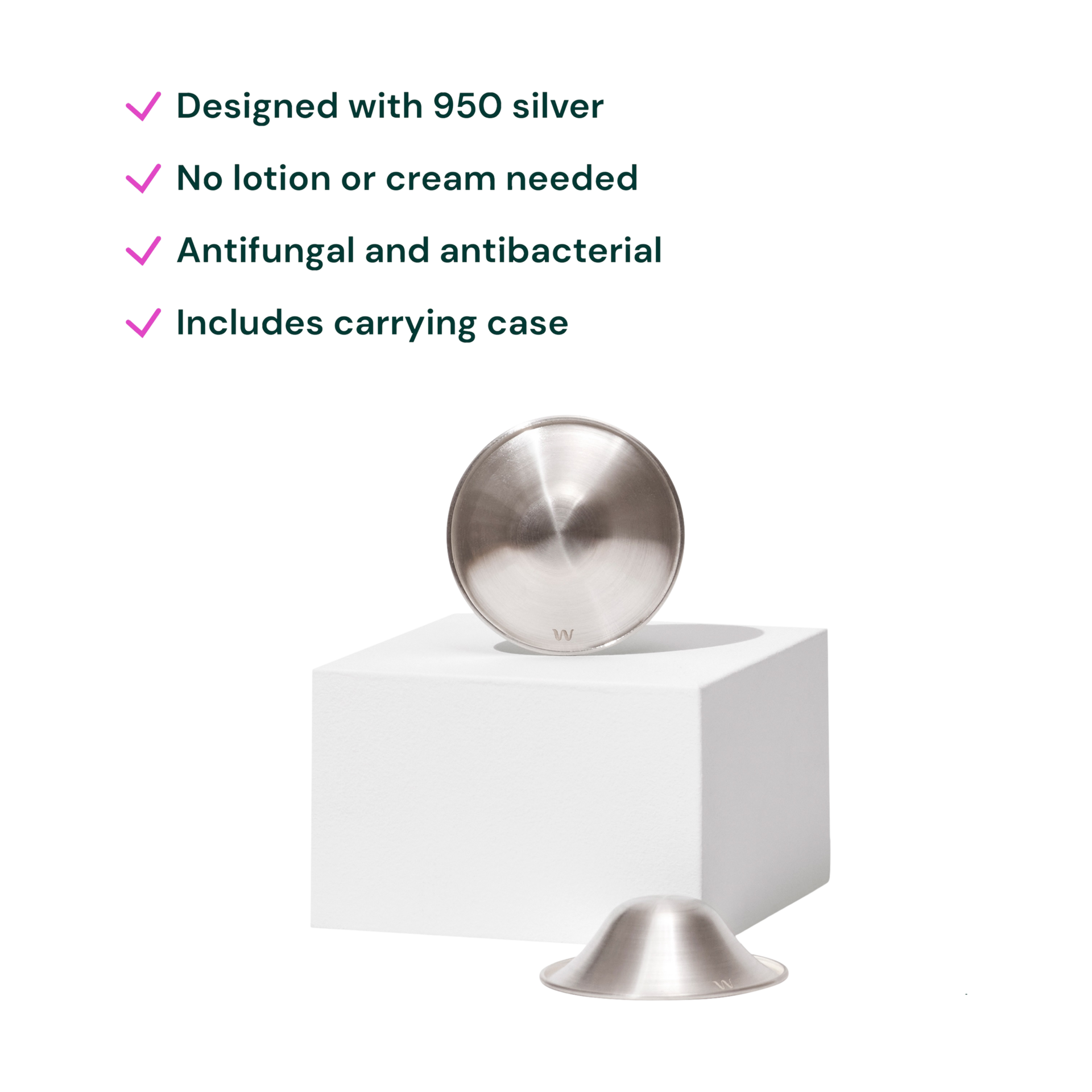 Willow Soothing Silver Nursing Cups (2 Pack) | Babylist Shop
