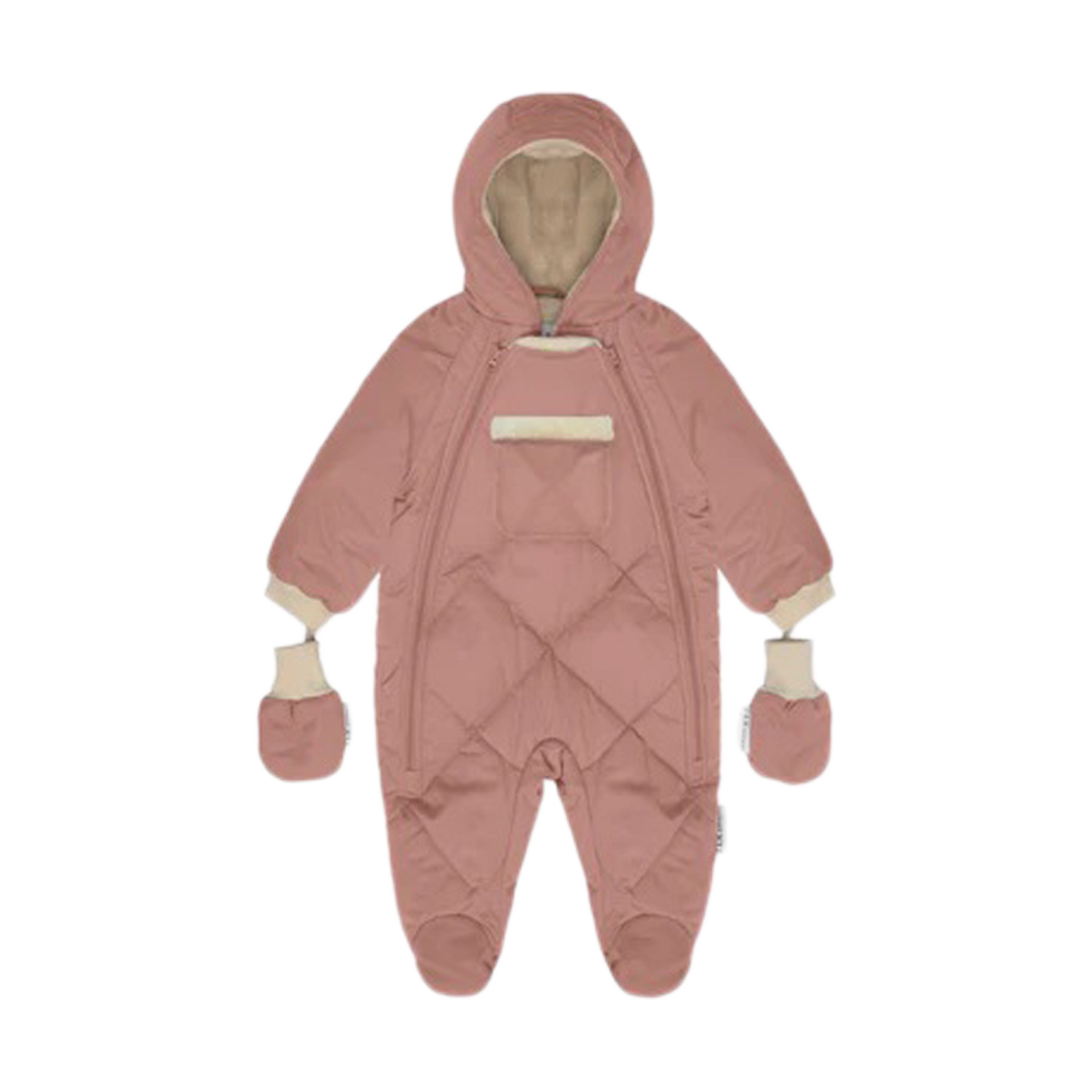 7AM Enfant Benji Snowsuit Bebe - Rose Dawn Quilted, 3-6 M | Babylist Shop