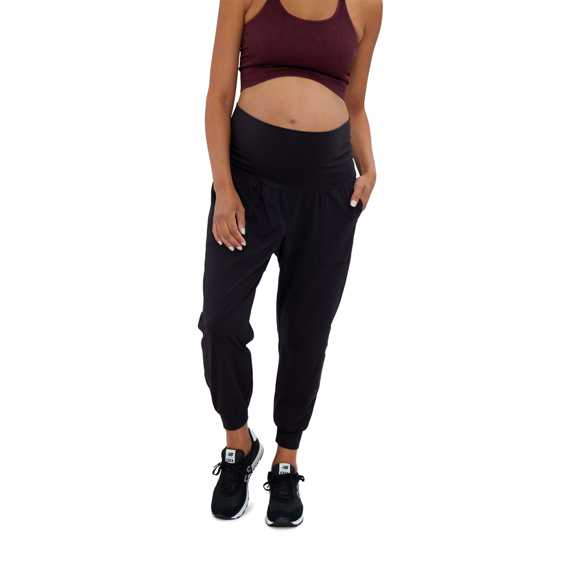 Ingrid and Isabel Ultimate Fold Down Jogger - Black, L | Babylist Shop