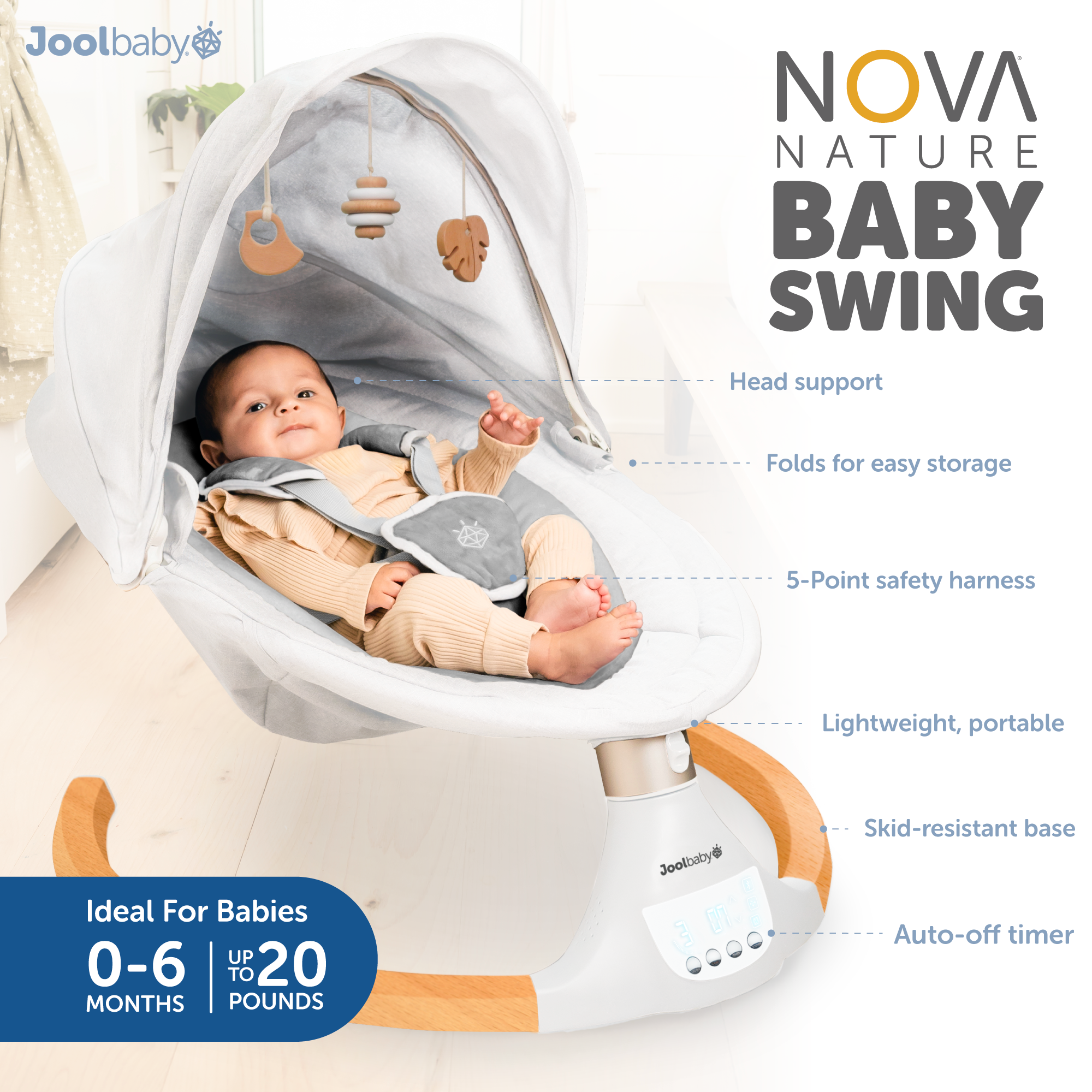 Jool Baby Nova Nature Baby Swing - Nature | Babylist Shop
