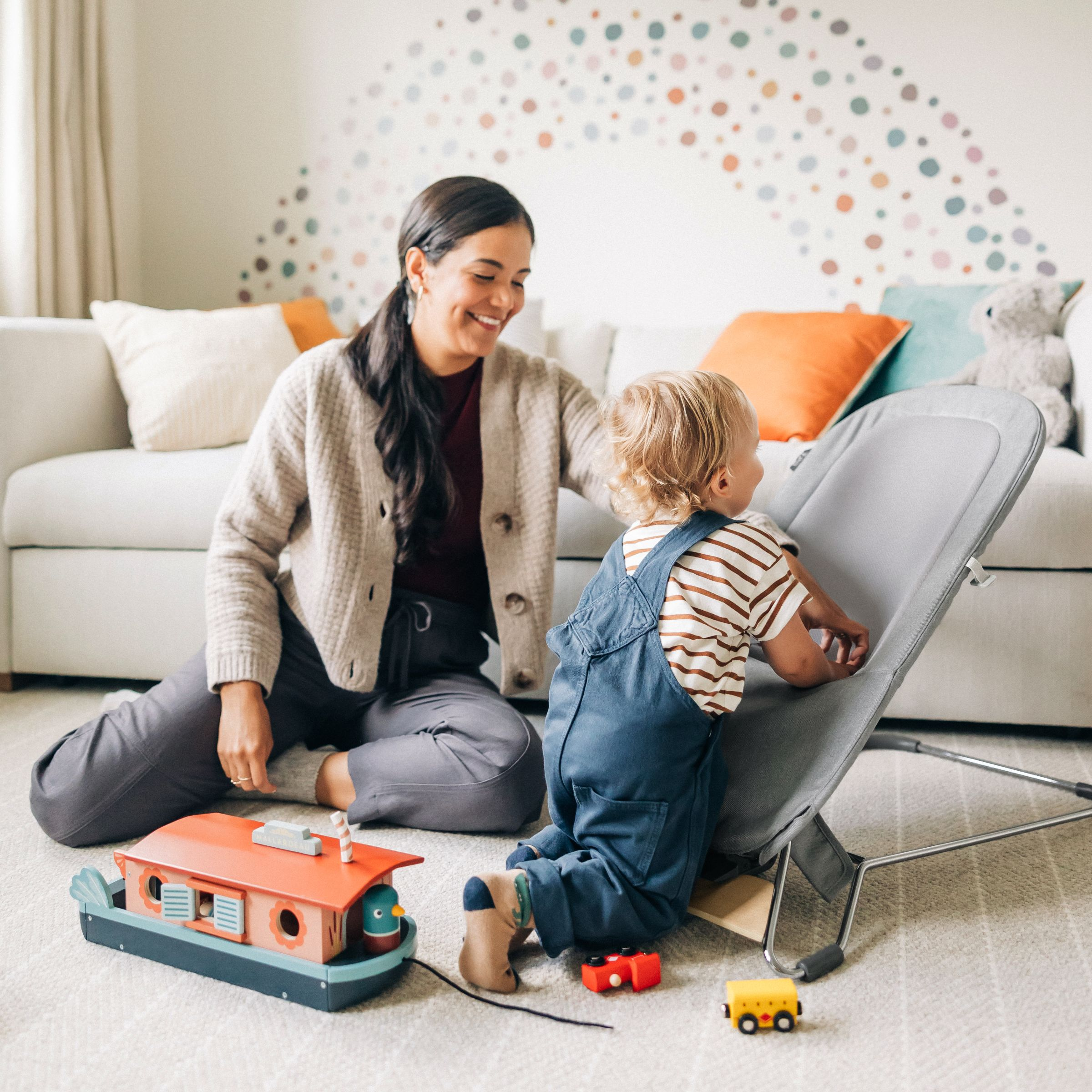 UPPAbaby Mira 2-in-1 Bouncer and Seat - Stella (Grey Melange ...