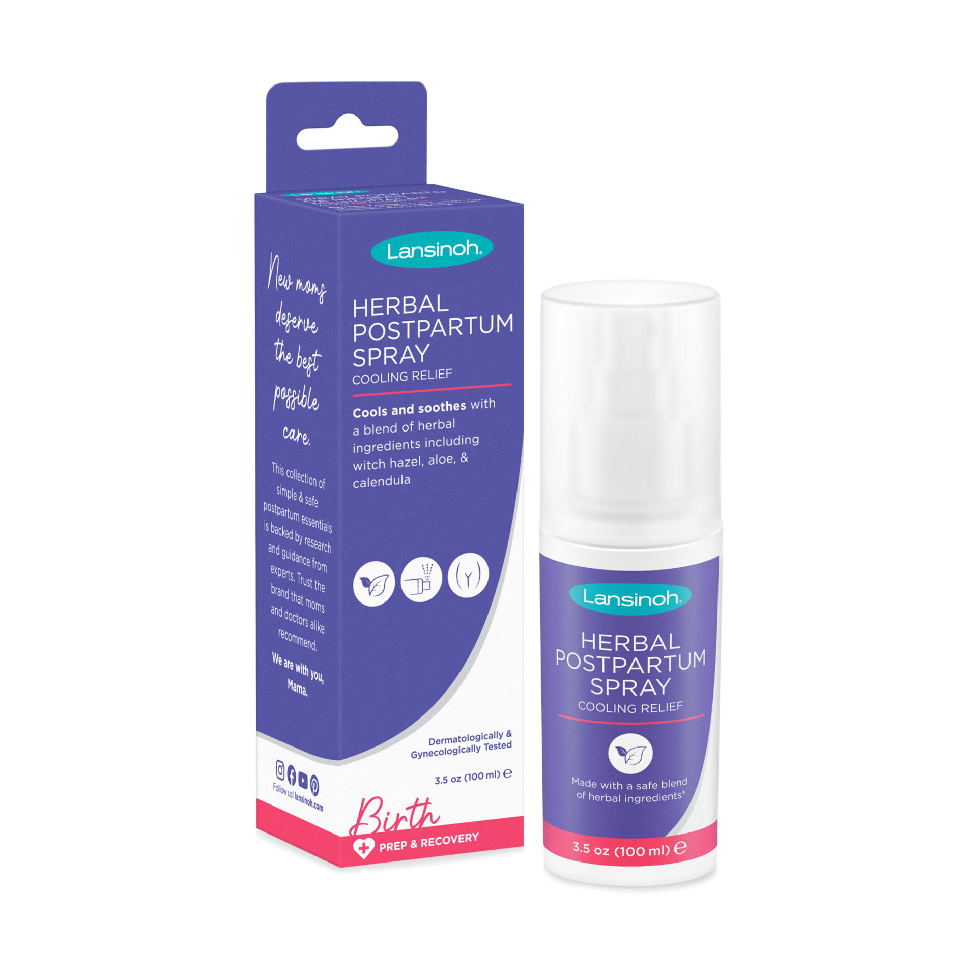 Lansinoh Herbal Postpartum Spray | Babylist Shop