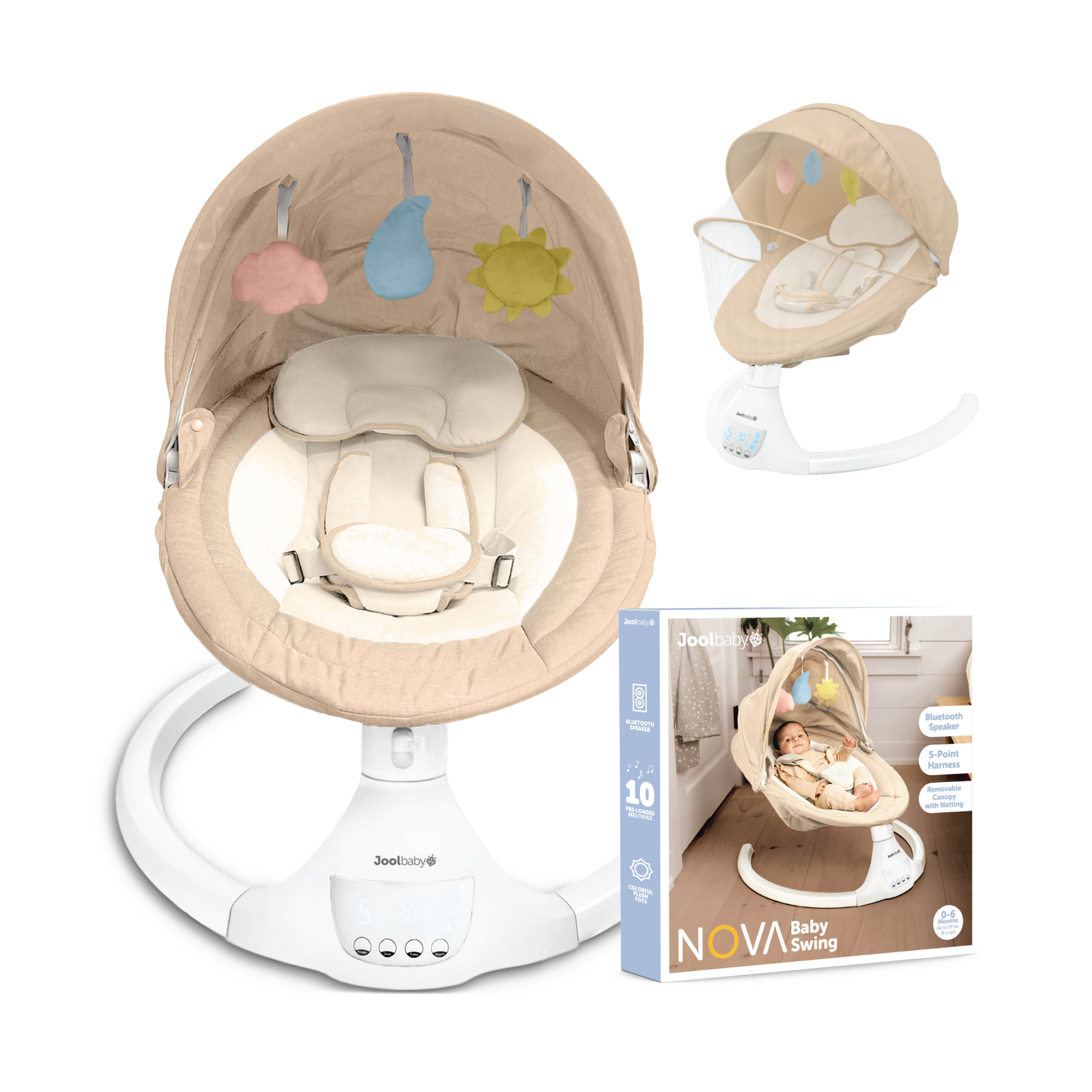 Jool Baby Nova Baby Swing - Oatmeal | Babylist Shop