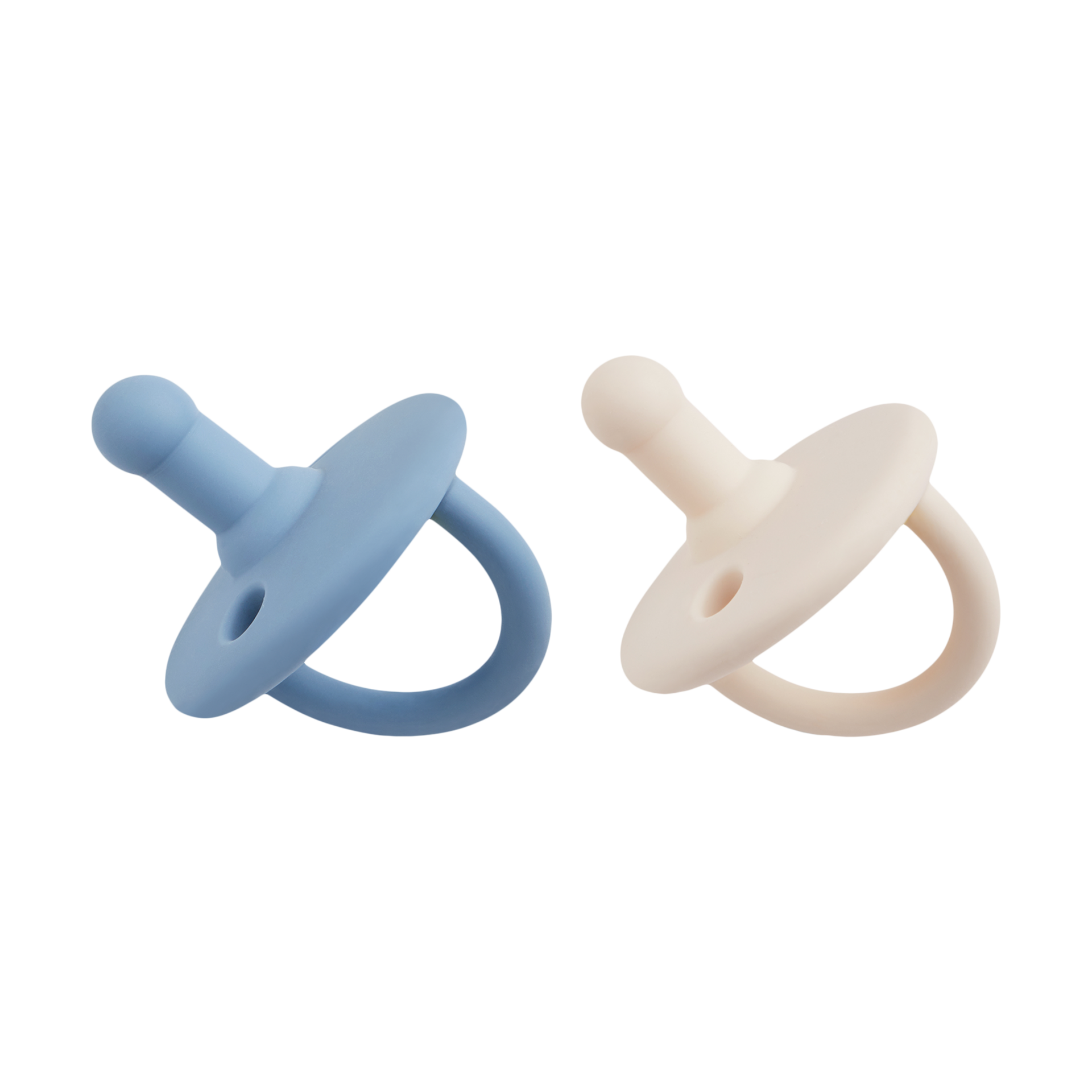 AEIOU Silicone Pacifier (2 Pack) - Sky/Oat Milk | Babylist Shop