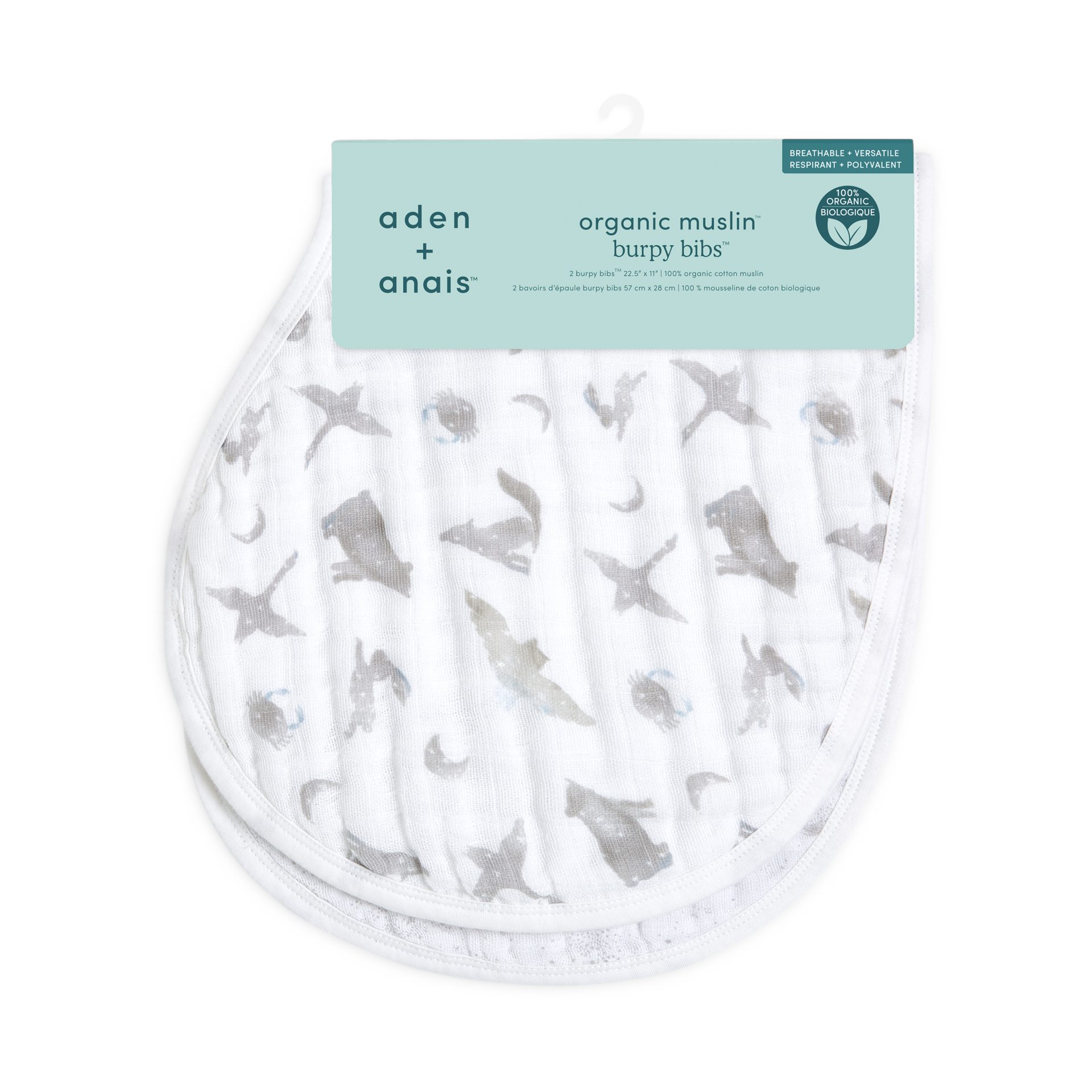 Aden + Anais Organic Muslin Burpy Bibs (2 Pack) - Map The Stars ...