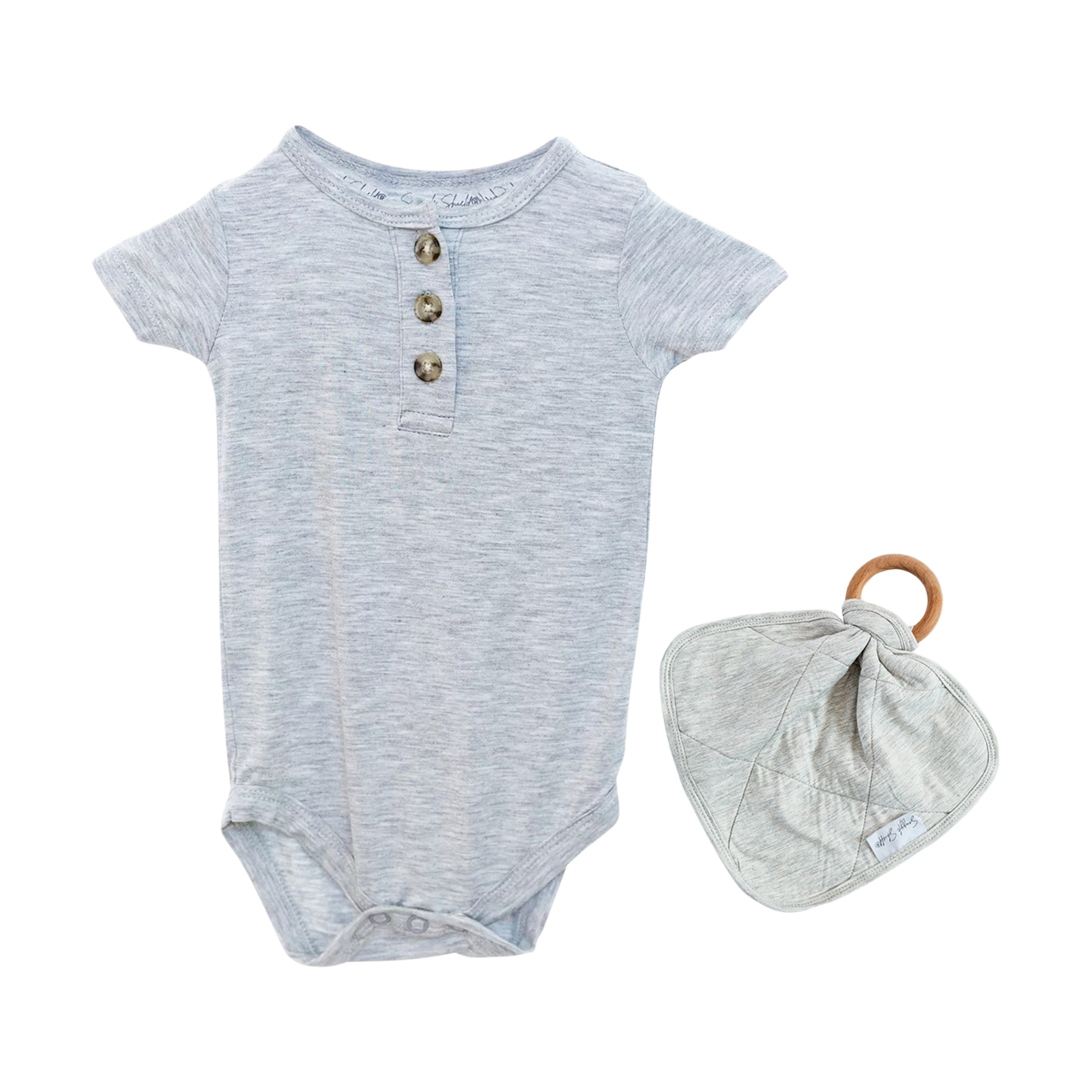 Snuggle Shield LUXE Bamboo 3 Button Bodysuit and Matching Beechwood ...