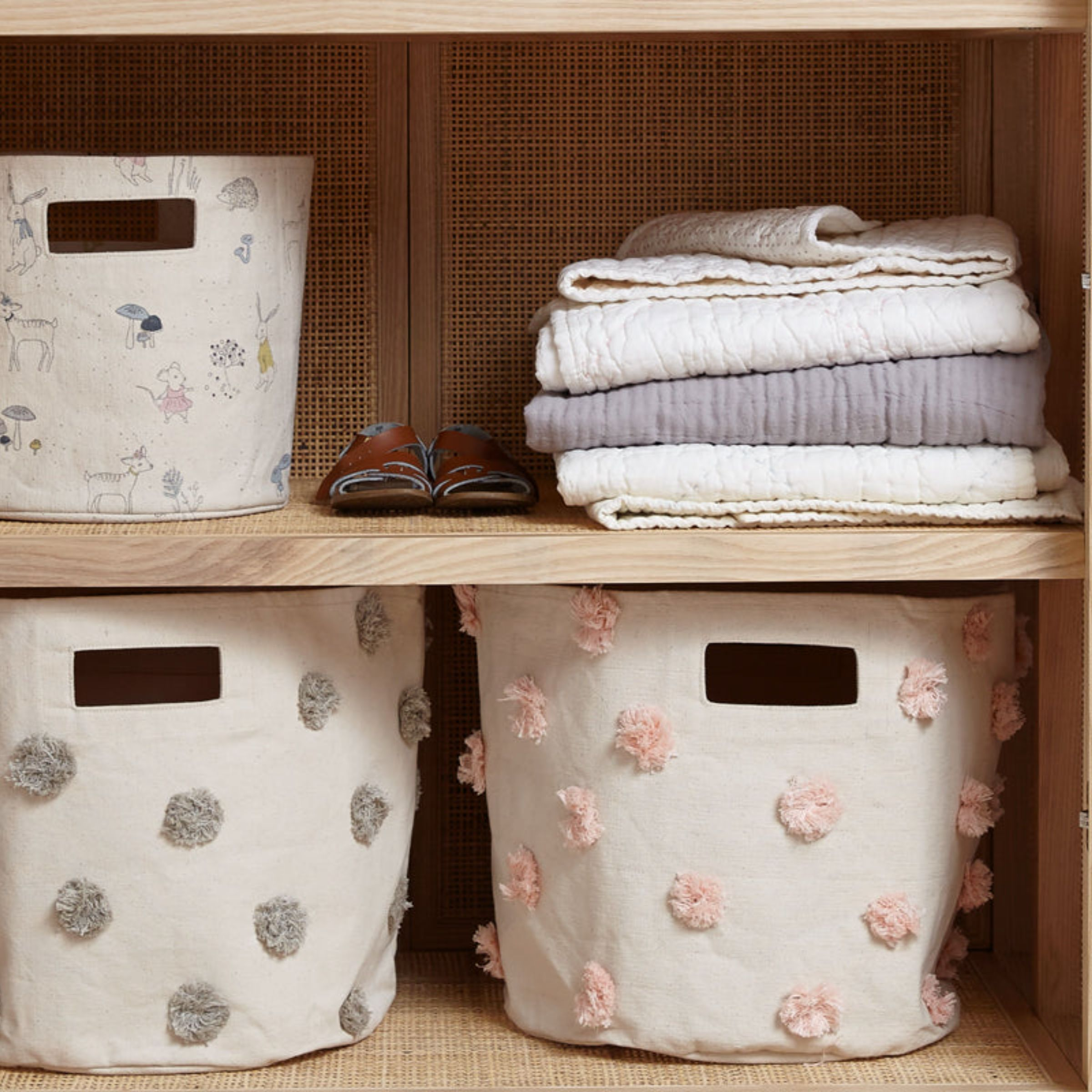 Pehr Pom Pom Storage Hamper - Natural Pom Pom | Babylist Shop