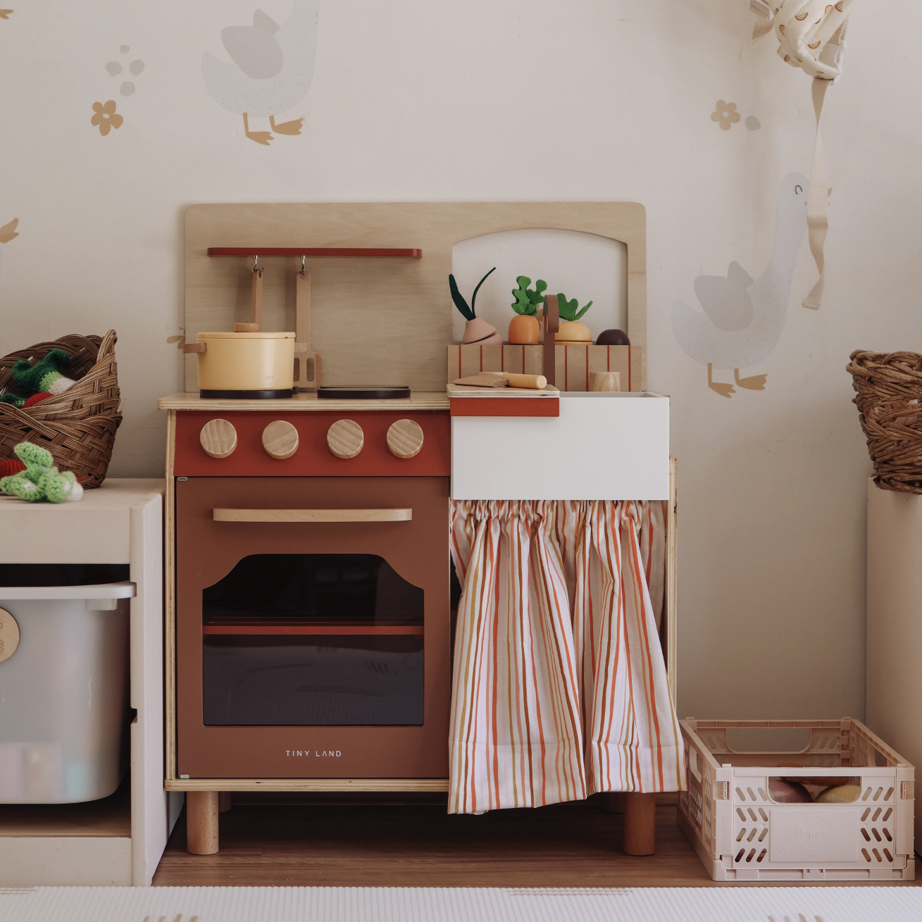 Tiny Land Modern & Versatile Wooden Kids Play Kitchen | Babylist Shop