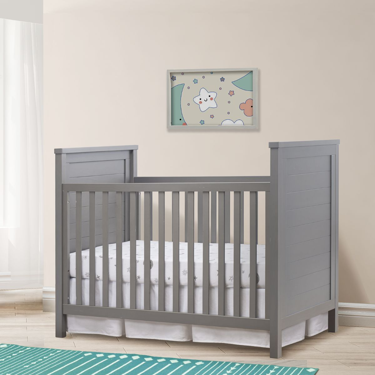 Sorelle Farmhouse Classic Crib - Weathered Gray | Babylist Shop