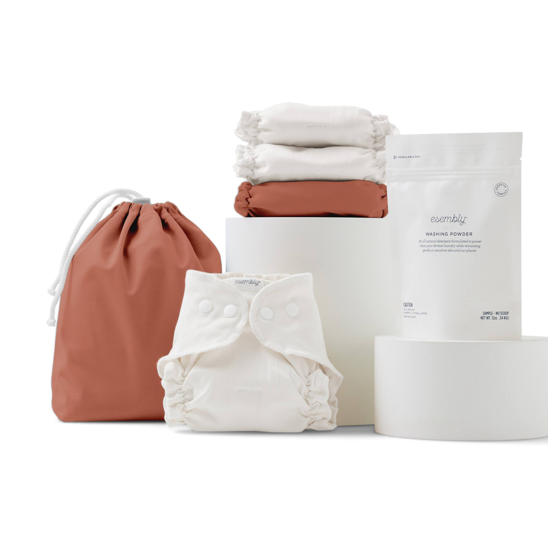 Esembly Cloth Diapering Try-It Kit - Clay, Size 1 (7-17 Lbs) | Babylist ...