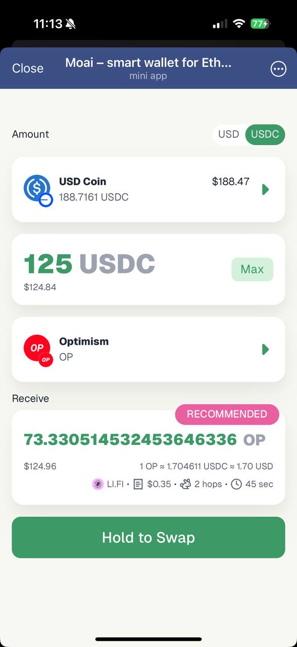 LI.FI - Moai Integrates LI.FI to Enable Cross-Chain Swaps