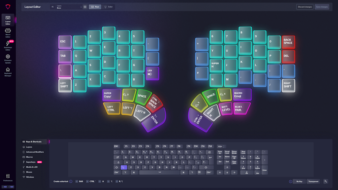 How I set up my Dygma Defy keyboard layers