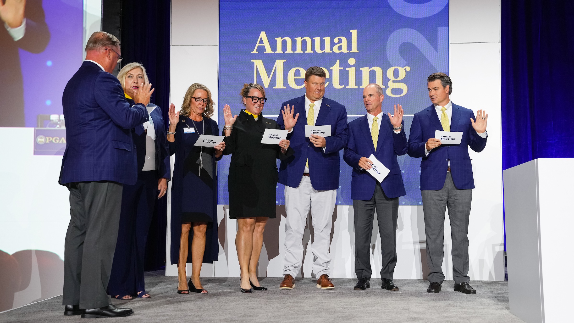 PGA of America Members Joel Burger, Tim Fries, Cathy Matthews-Kane and ...