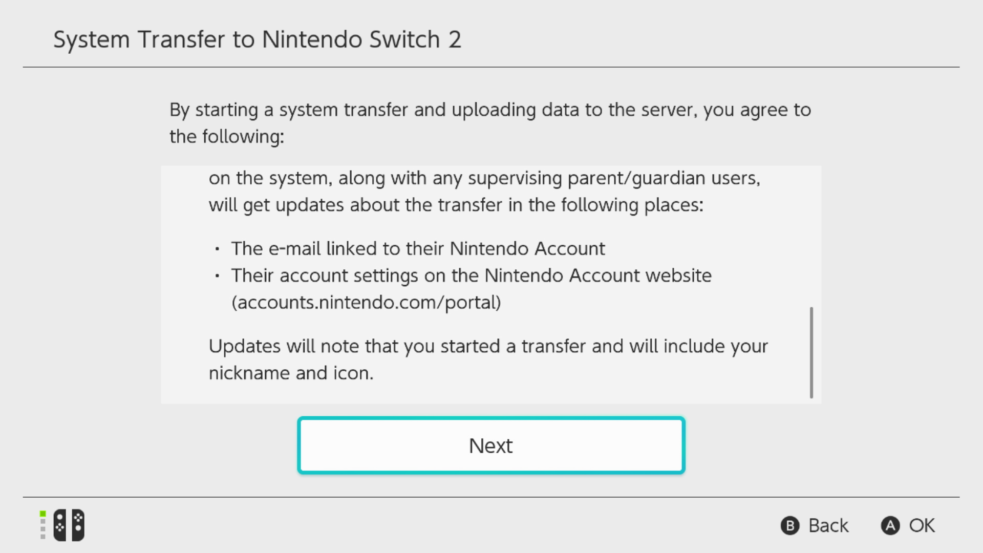 System Transfer | Nintendo Switch 2 Support | Nintendo Support