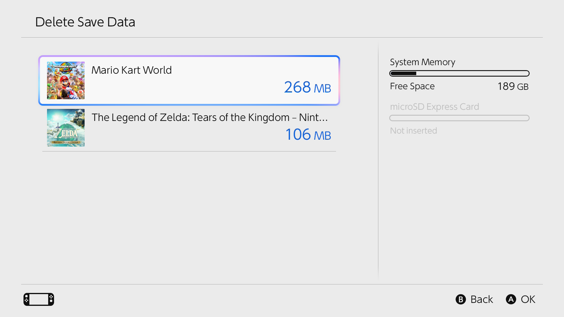 Delete Data | Nintendo Switch 2 Support | Nintendo Support